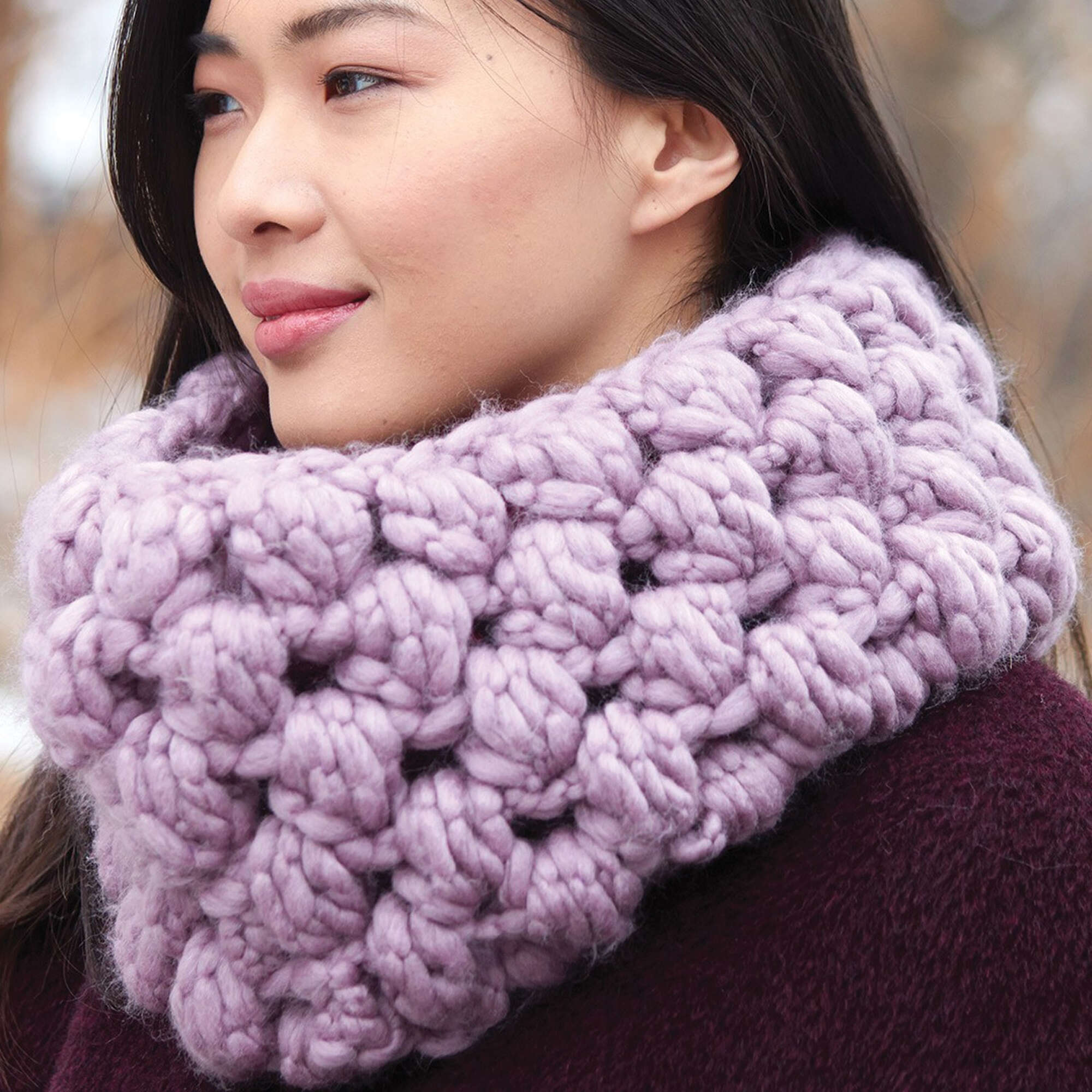 Free Easy Patons In a Jiffy Cowl Crochet Pattern | Yarnspirations
