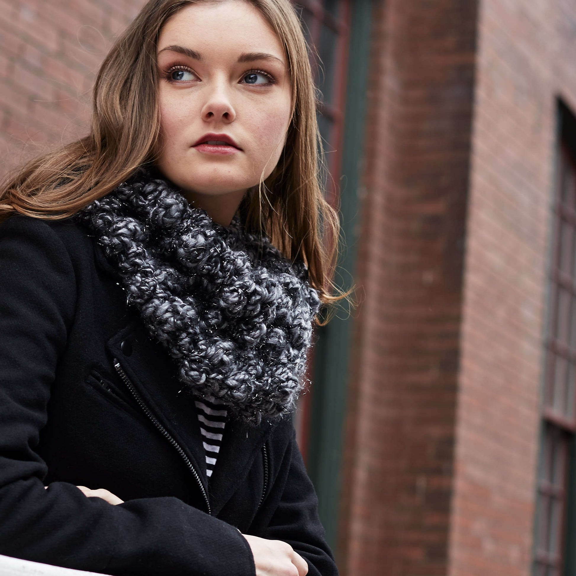 Patons Bobble Up Cowl | Yarnspirations