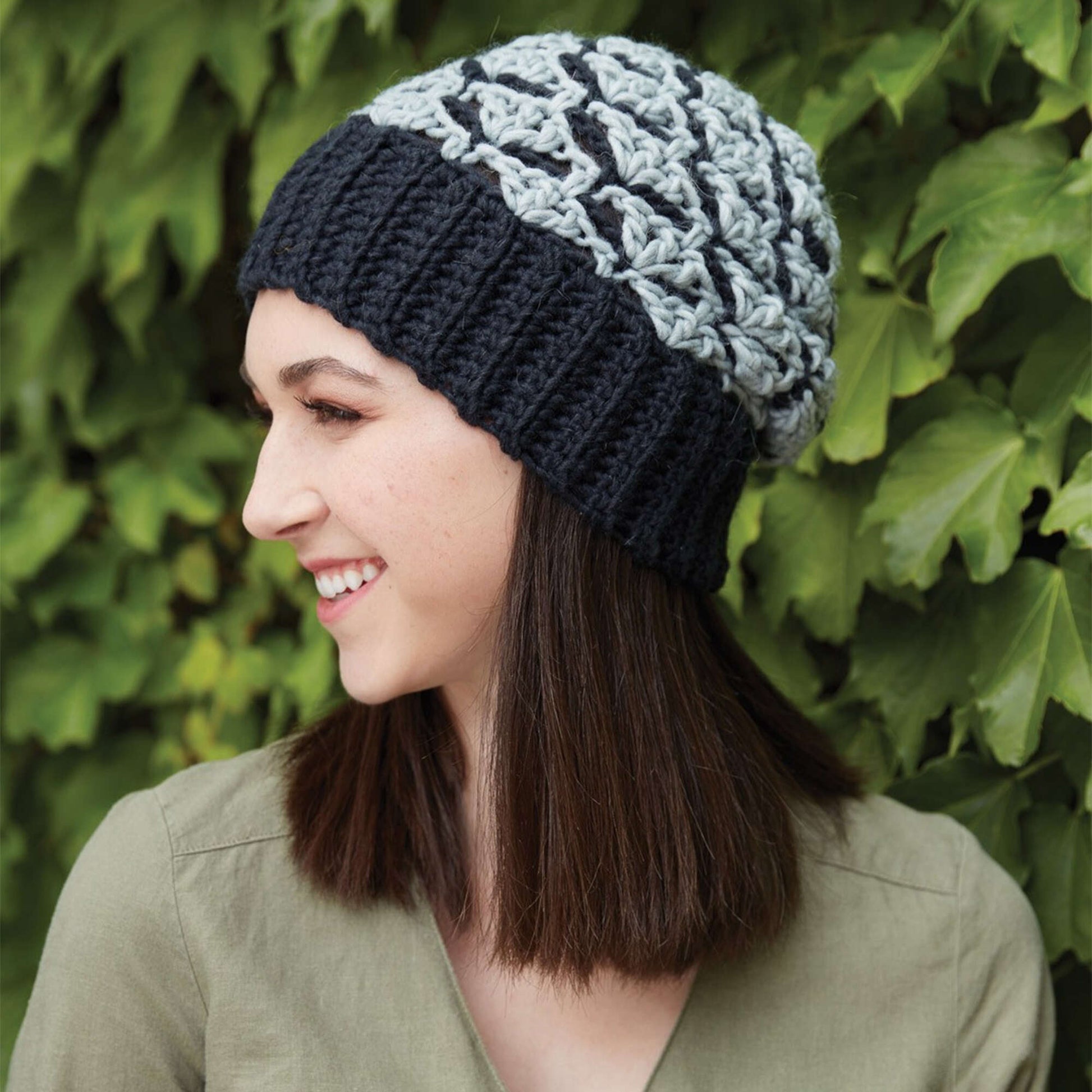 Free Easy Patons Shadow Shells Hat Crochet Pattern | Yarnspirations