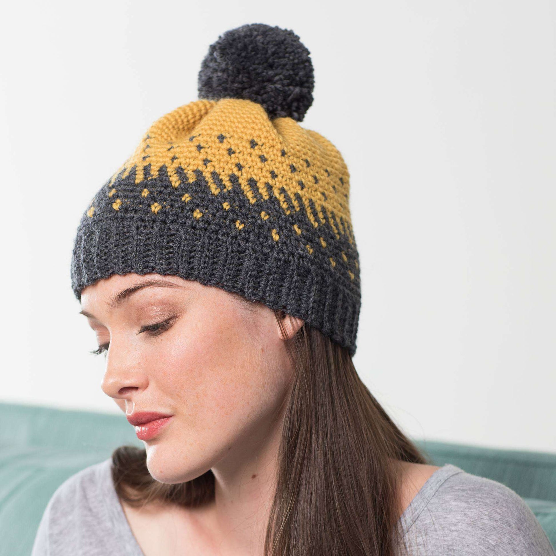 Free Patons Colorwork Hat Crochet Pattern | Yarnspirations