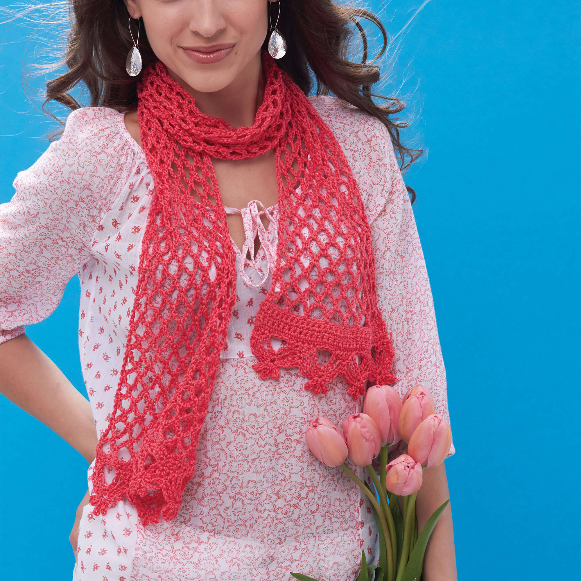 Free Patons Graceful Scarf Crochet Pattern | Yarnspirations