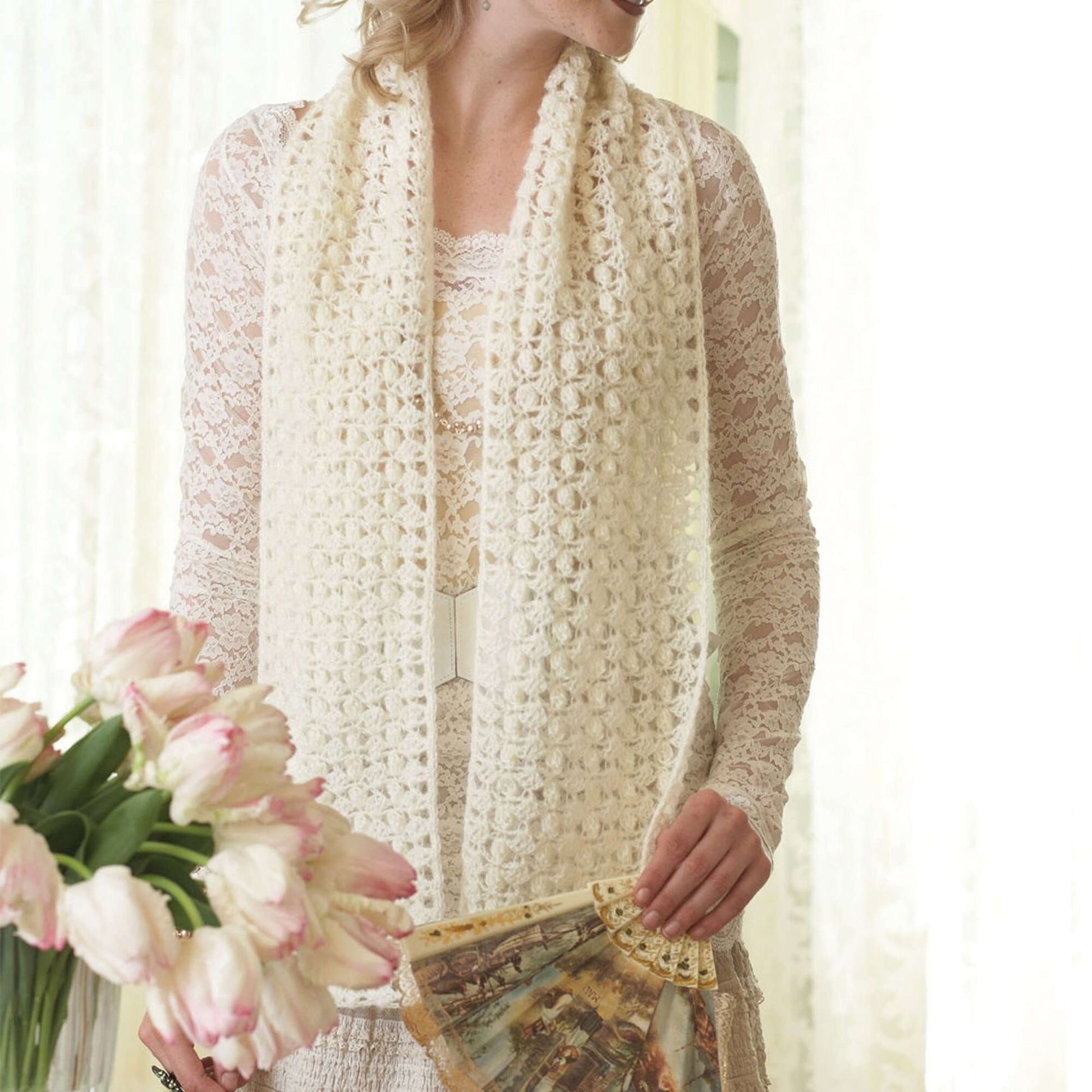 Free Easy Patons Delicate Scarf Crochet Pattern | Yarnspirations