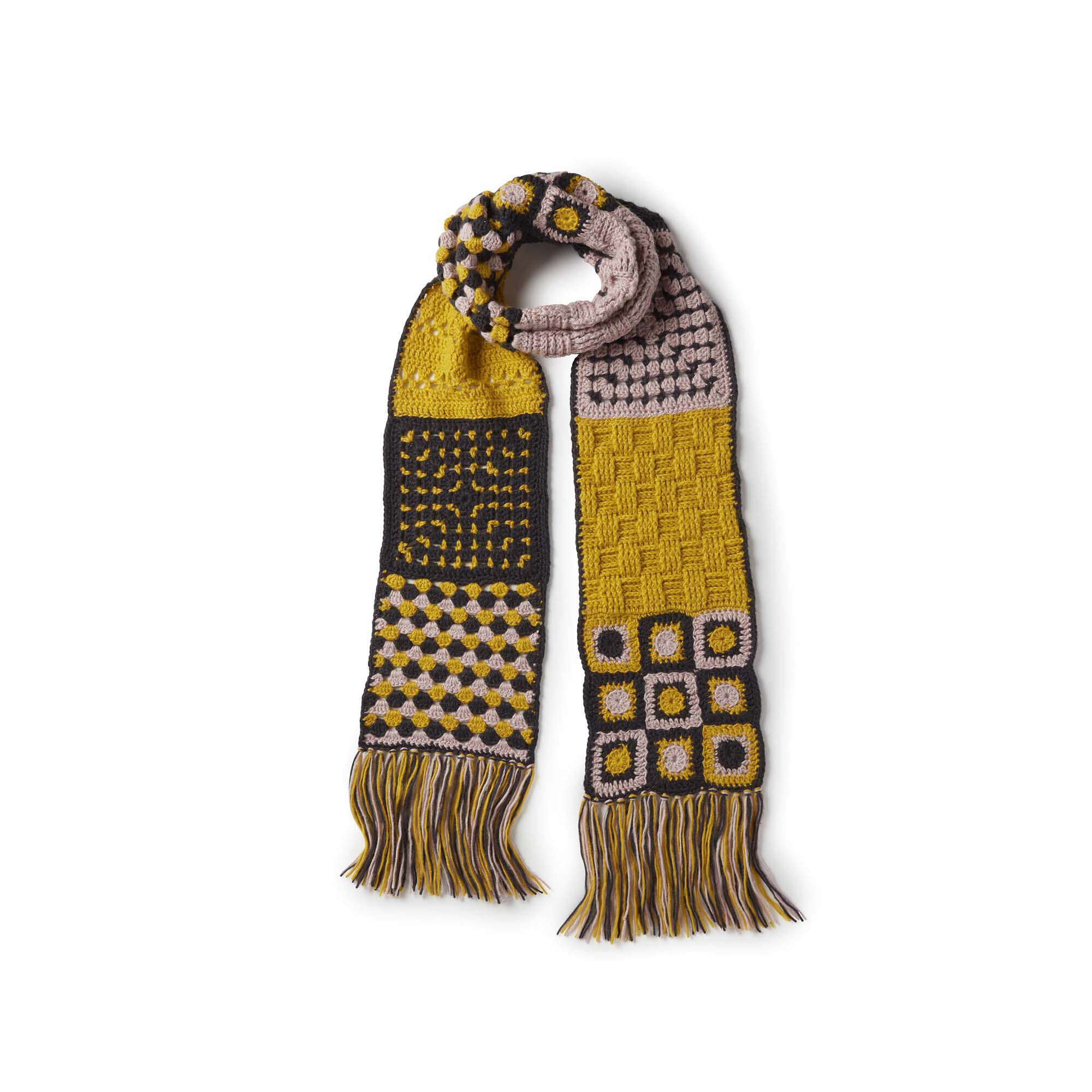 Free Patons Merry Medly Scarf Crochet Pattern | Yarnspirations