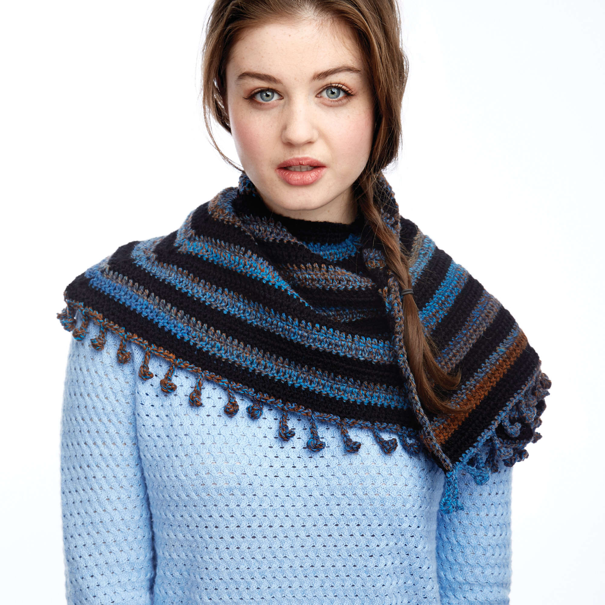 Free Easy Patons Casual Cool Shawl Crochet Pattern | Yarnspirations