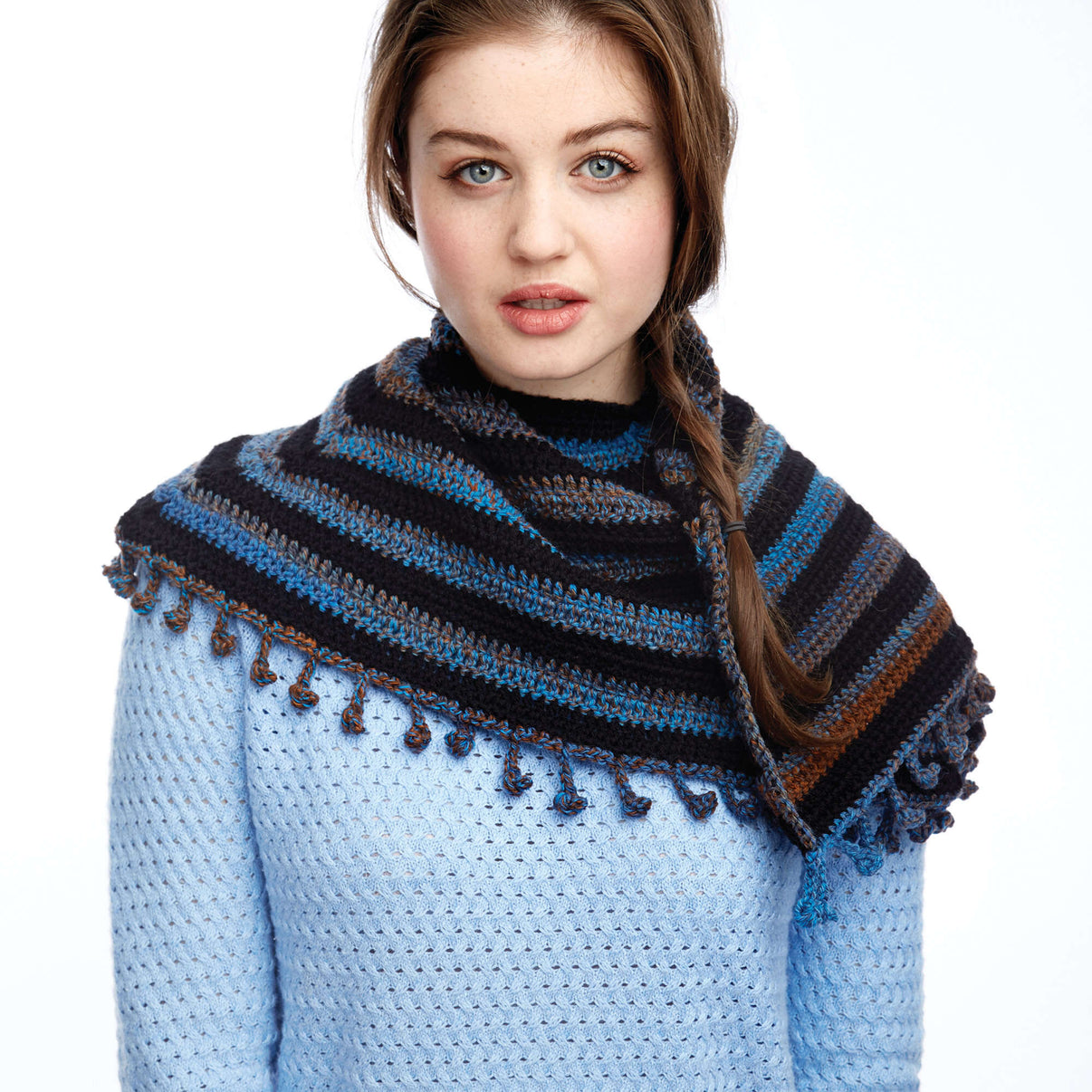 Free Easy Patons Casual Cool Shawl Crochet Pattern | Yarnspirations