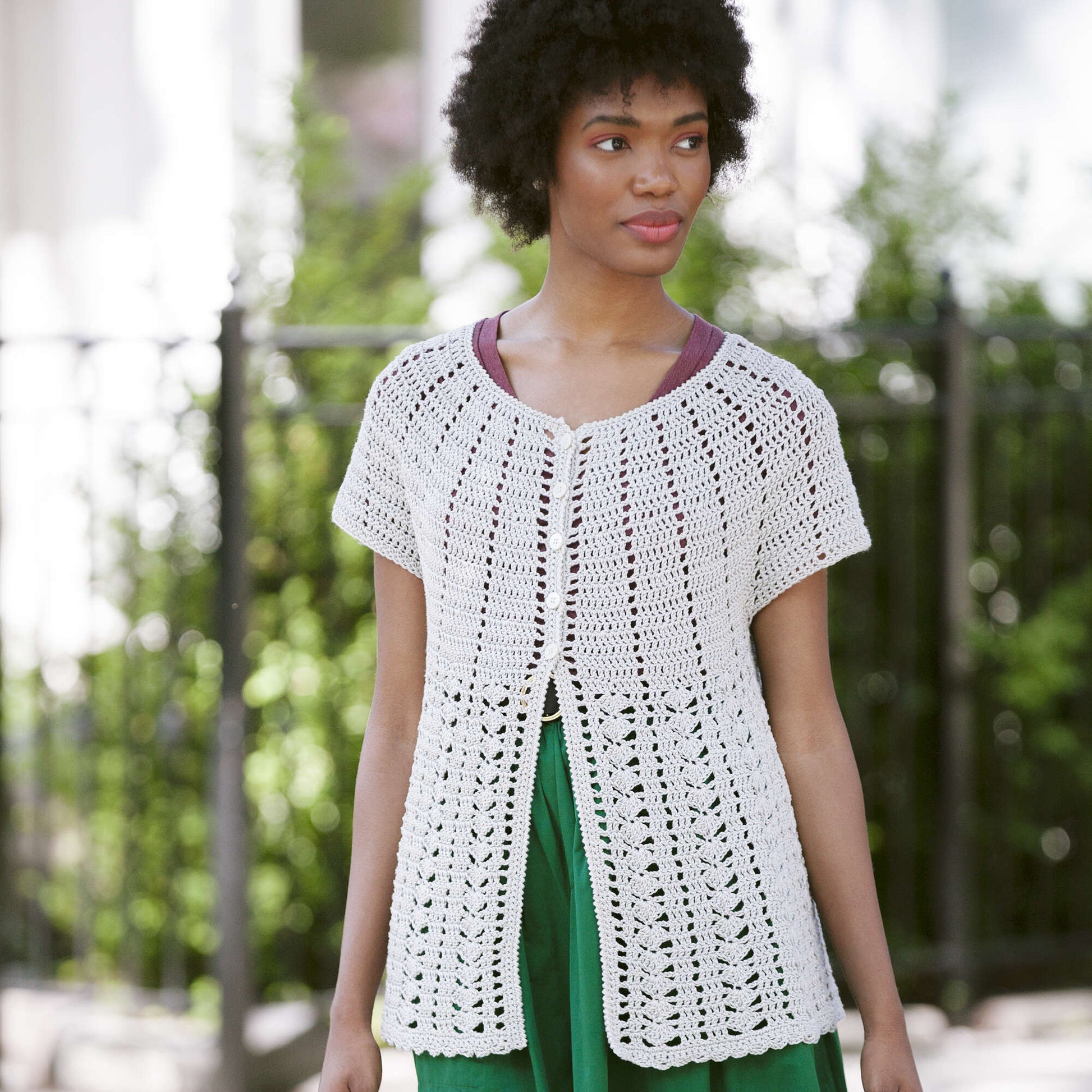 Patons Crochet Cap Sleeve Cardigan | Yarnspirations