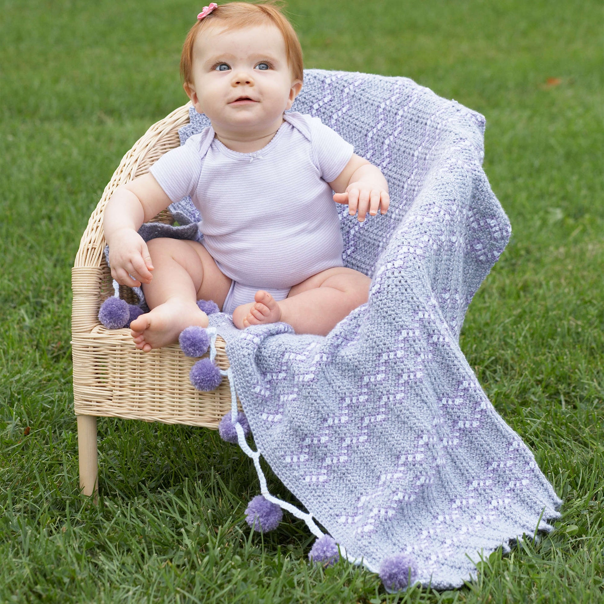 Free Patons Pompoms & Ripples Crochet Blanket Pattern | Yarnspirations