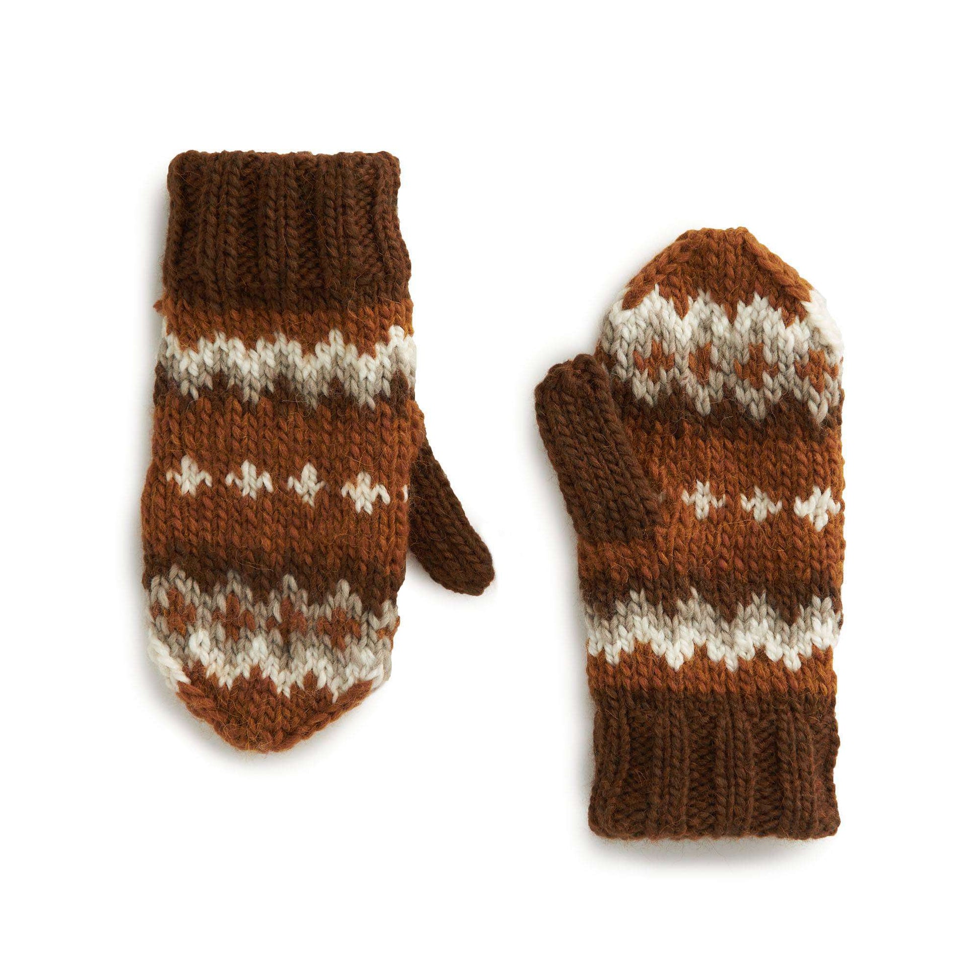 Free Patons Winter In Vermont Mittens Knitting Pattern | Yarnspirations