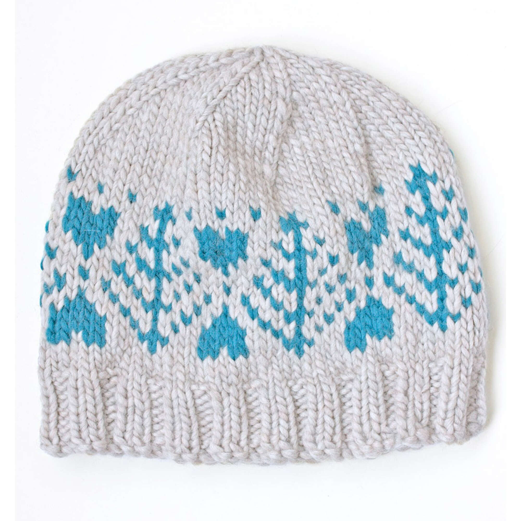 Free Patons Blue Fir Hat Knitting Pattern | Yarnspirations
