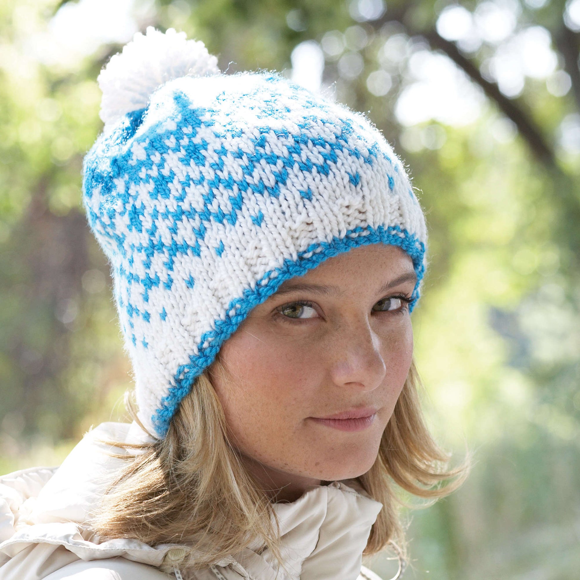Free Patons Fair Isle Ice Cap Knitting Pattern | Yarnspirations