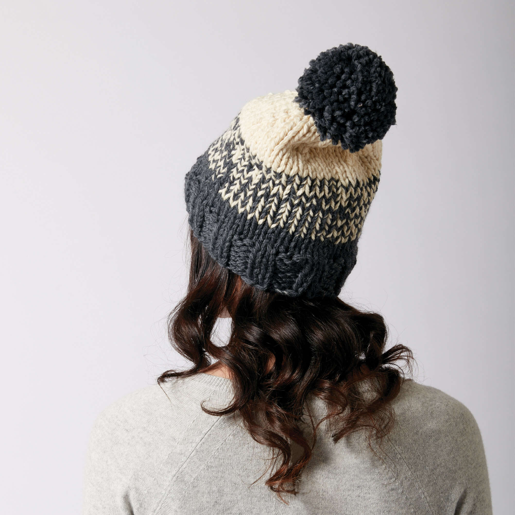 Free Easy Patons Phased Out Hat Knitting Pattern | Yarnspirations