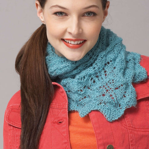 Free Patons Chevron Lace Shawl Or Scarf Knitting Pattern | Yarnspirations