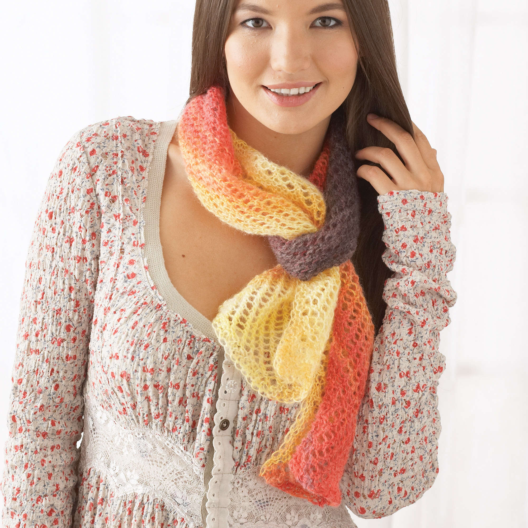 Free Easy Patons All About You Scarf Knitting Pattern | Yarnspirations