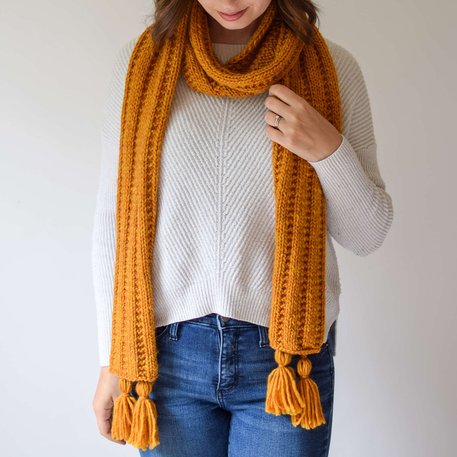 Free Easy Patons Garter Rib Scarf Knitting Pattern | Yarnspirations