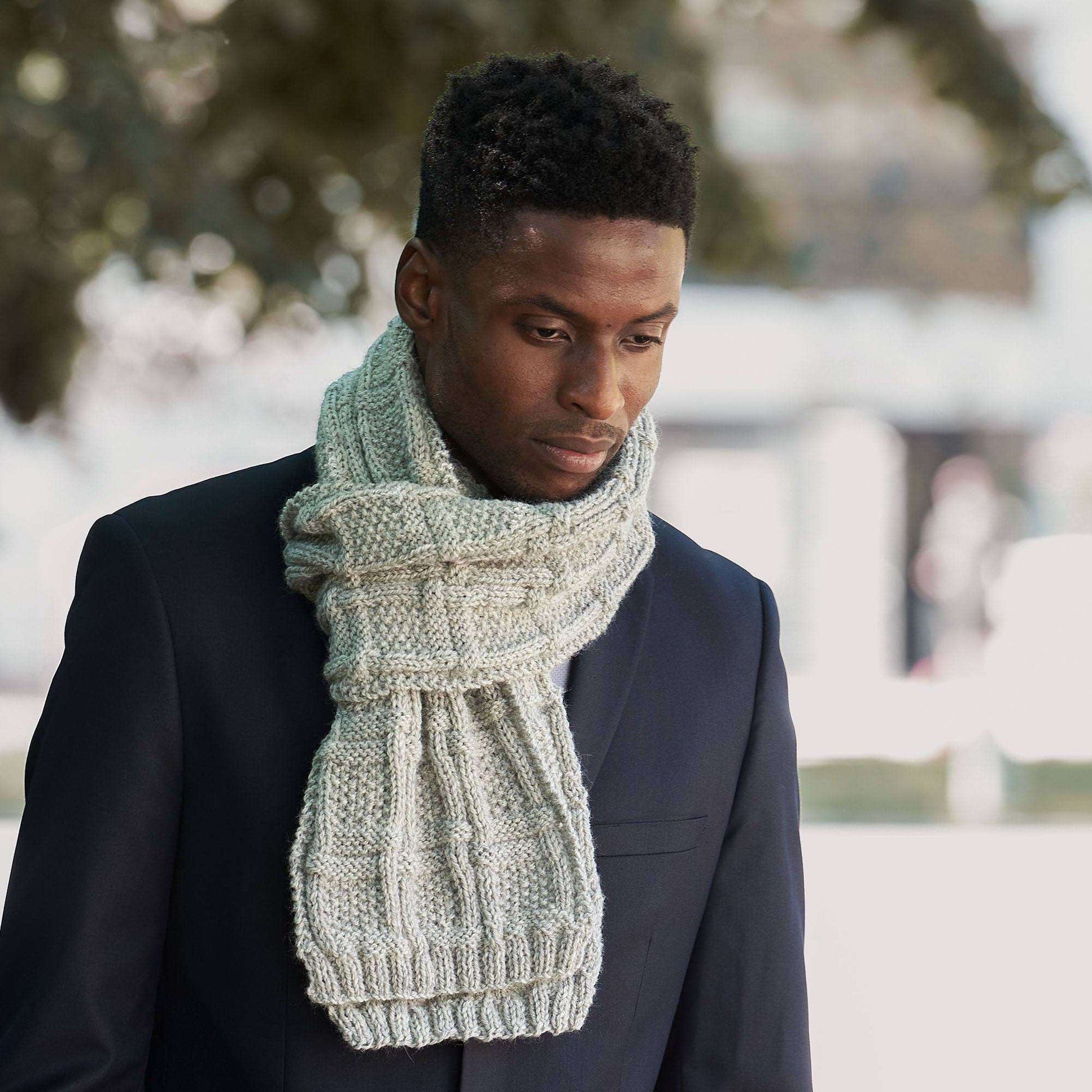 Free Easy Patons Box Stitch Scarf Knitting Pattern | Yarnspirations