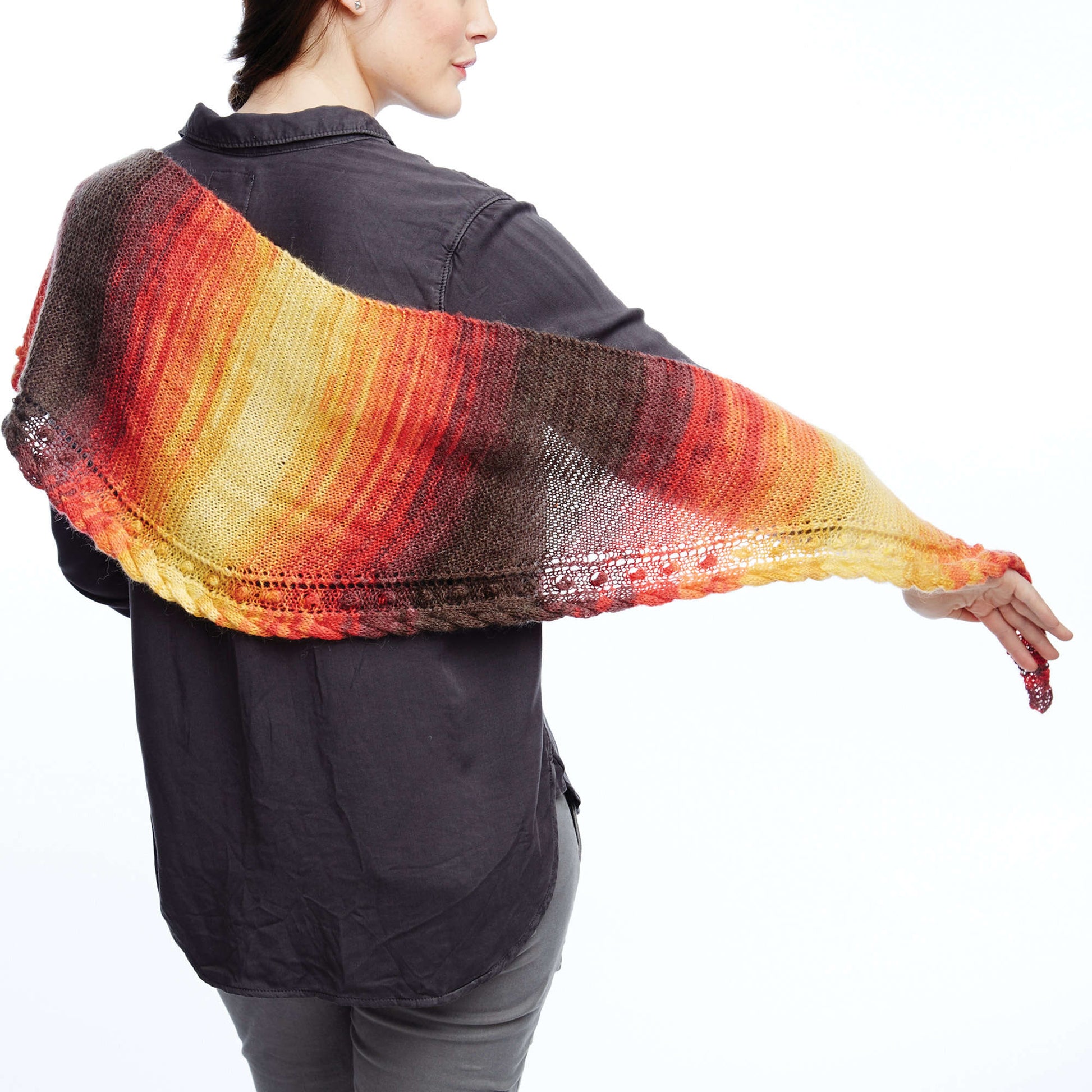 Free Patons Edge of the Wedge Shawl Knitting Pattern | Yarnspirations