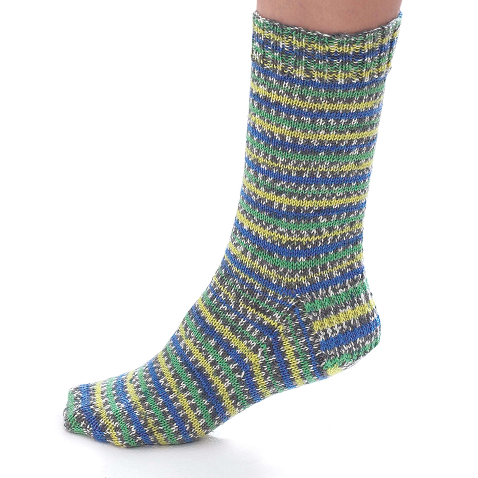 Free Easy Patons Jacquard & Stripe Socks Knitting Pattern | Yarnspirations