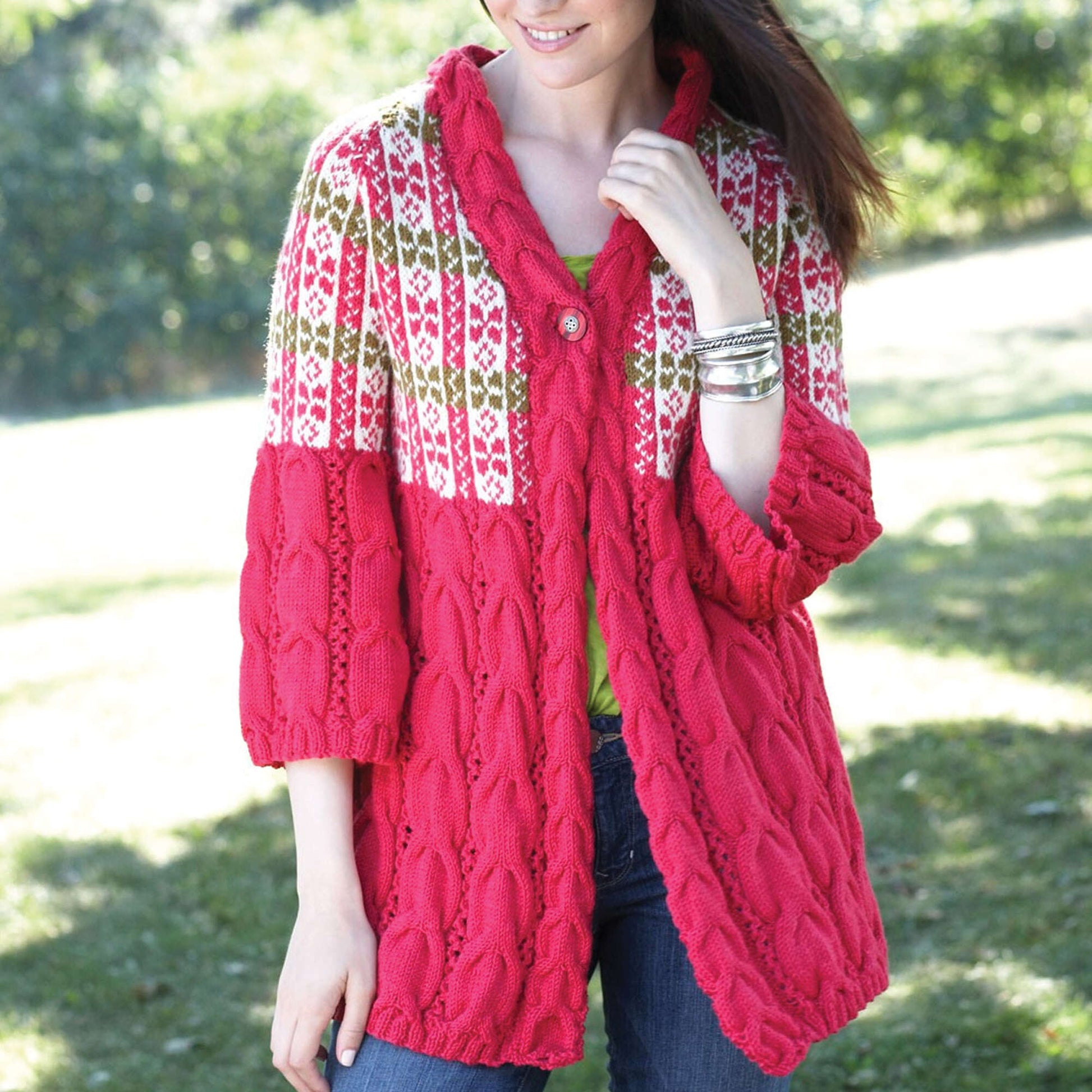 Free Patons Swingy Knit Cardigan Pattern | Yarnspirations