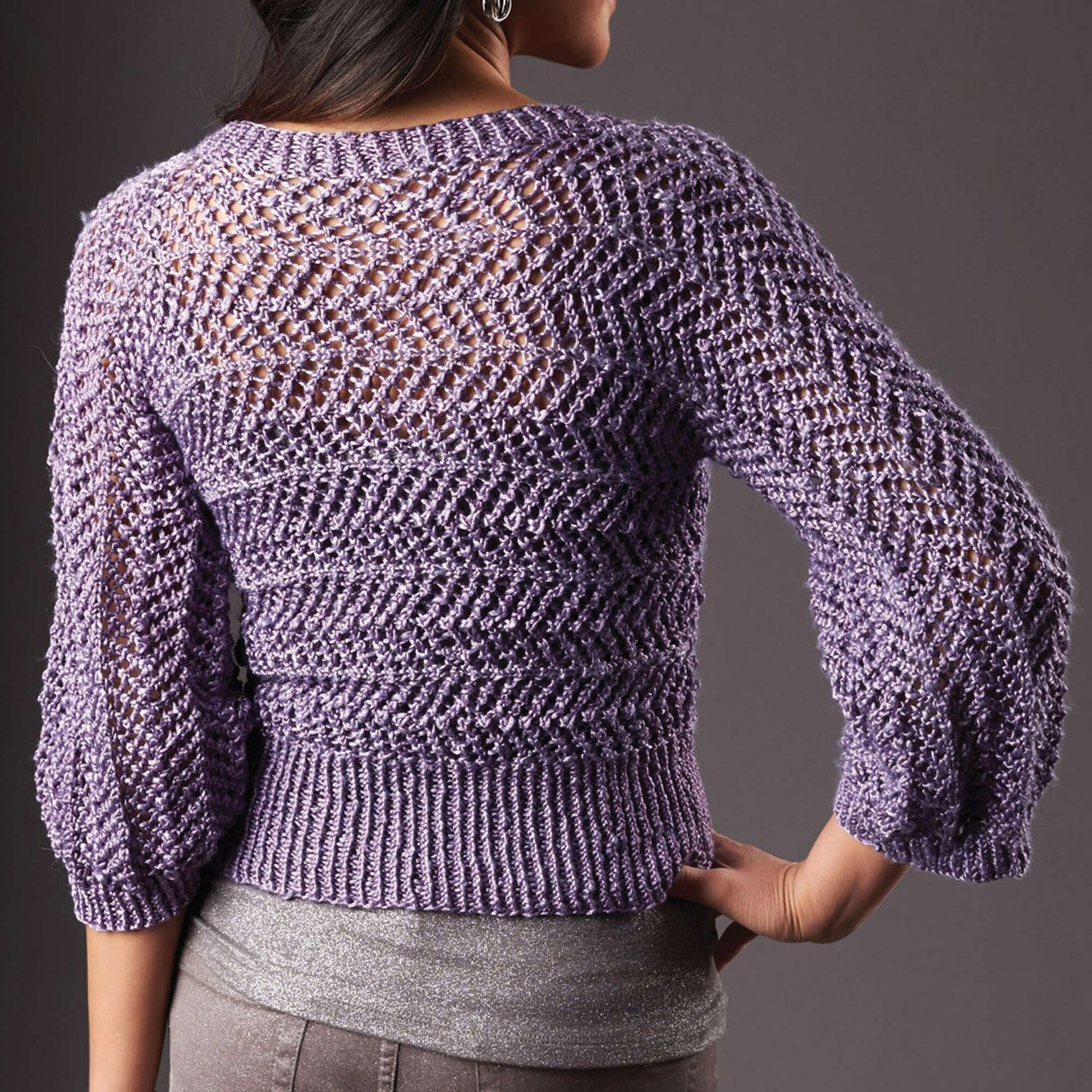 Free Patons Dazzling Dolman Knitting Pattern | Yarnspirations