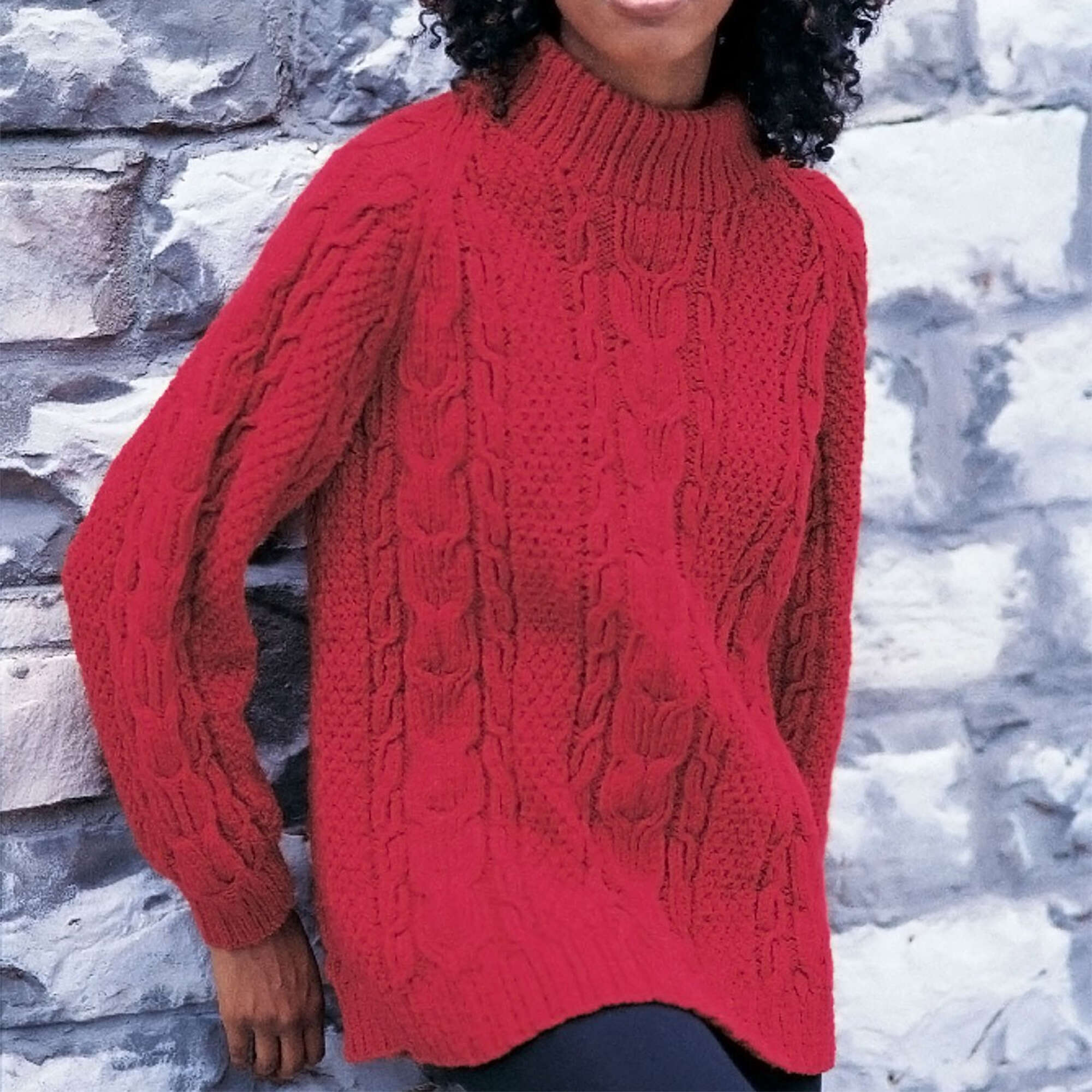 Free Patons Cabled Raglan Knitting Pattern | Yarnspirations