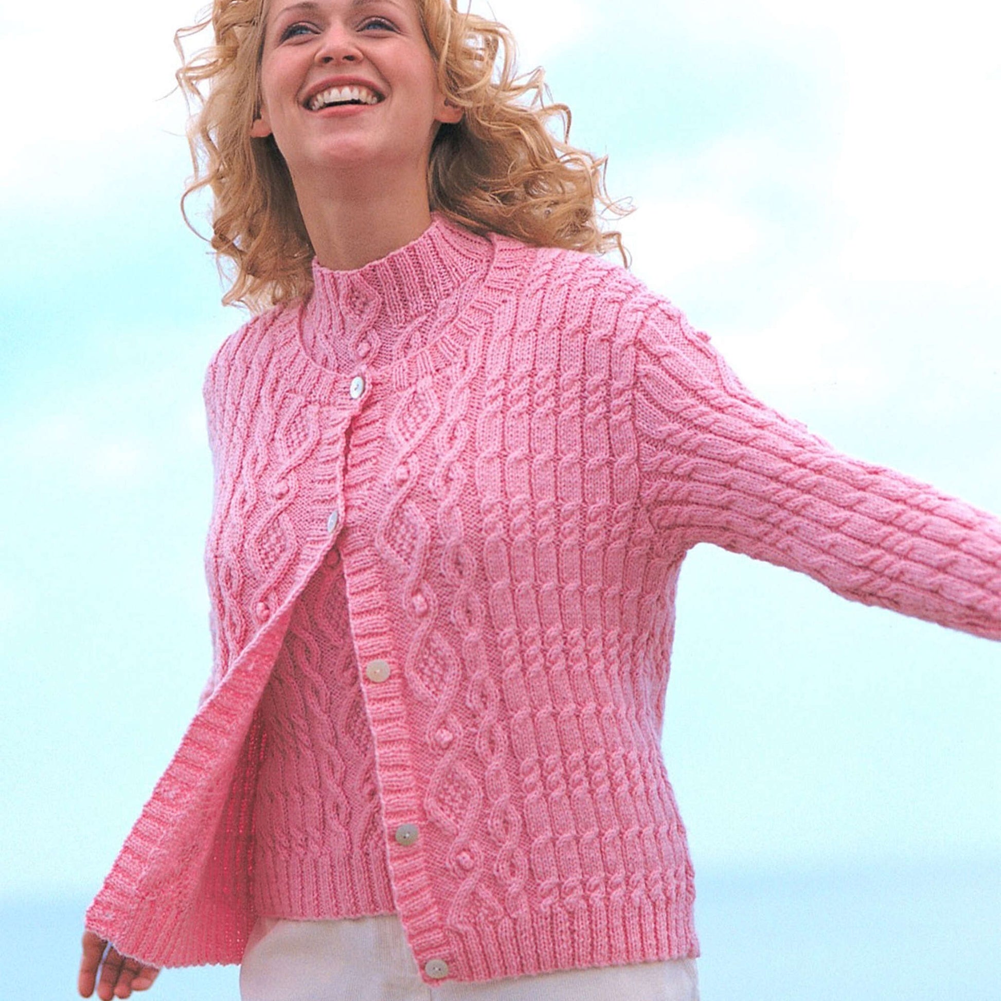 Free Patons Aran Texture Twinset Knitting Pattern | Yarnspirations