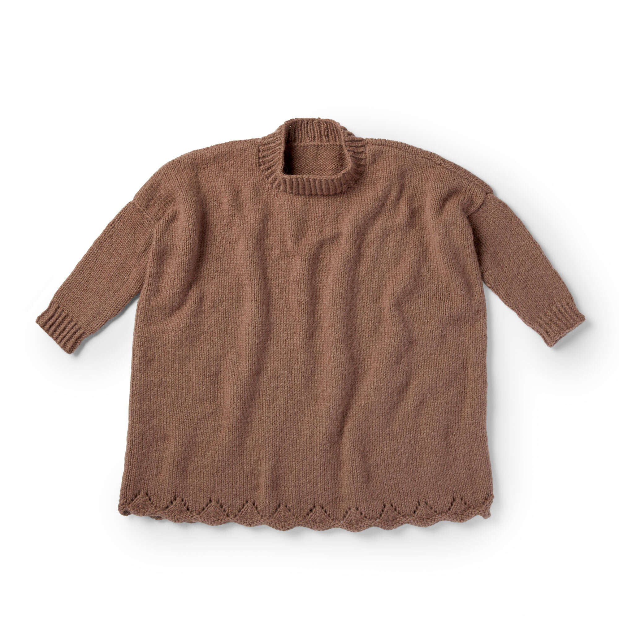 Free Patons Lacy Edge Pullover Knitting Pattern | Yarnspirations