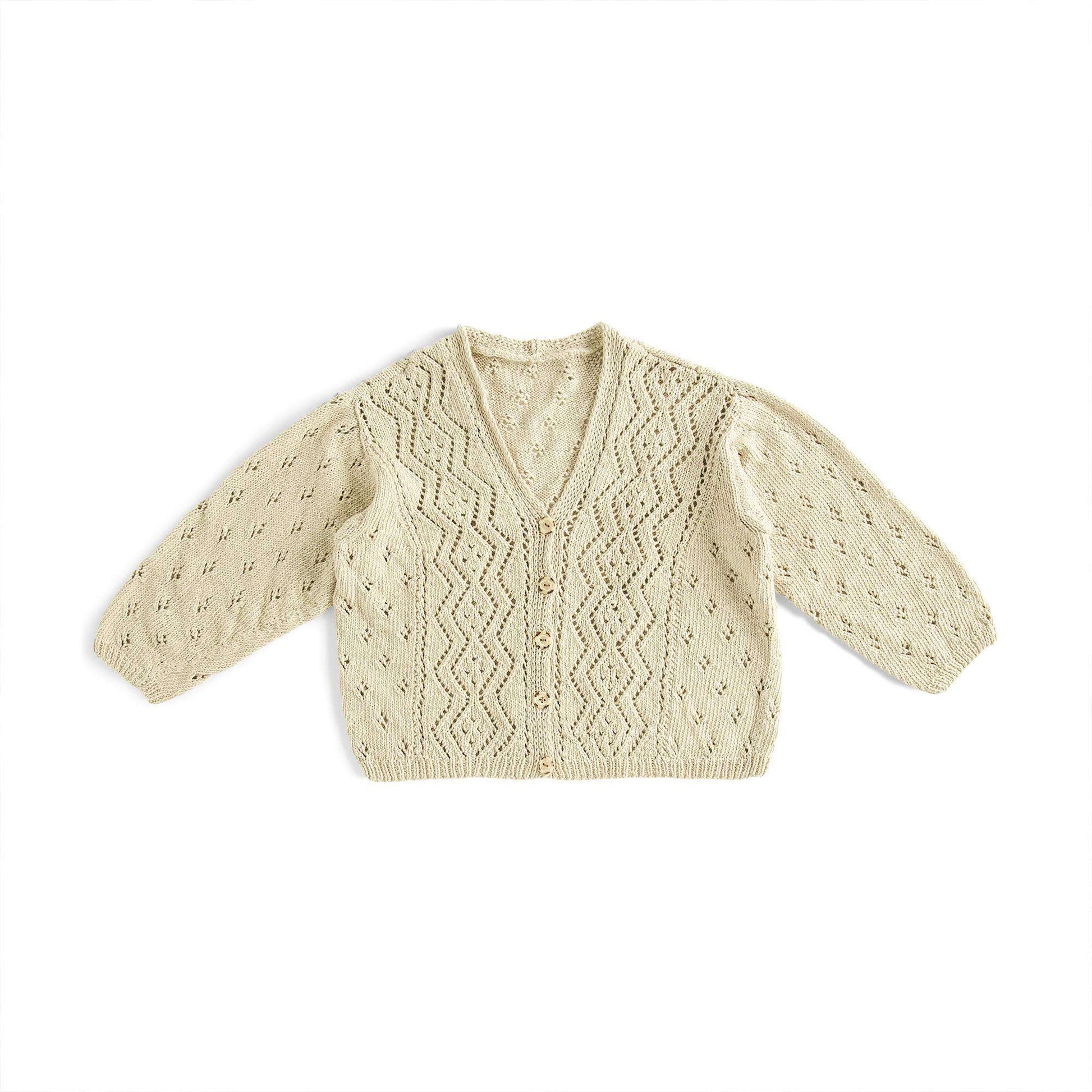 Free Patons Vertical Lace Panels Cardigan Knitting Pattern | Yarnspirations