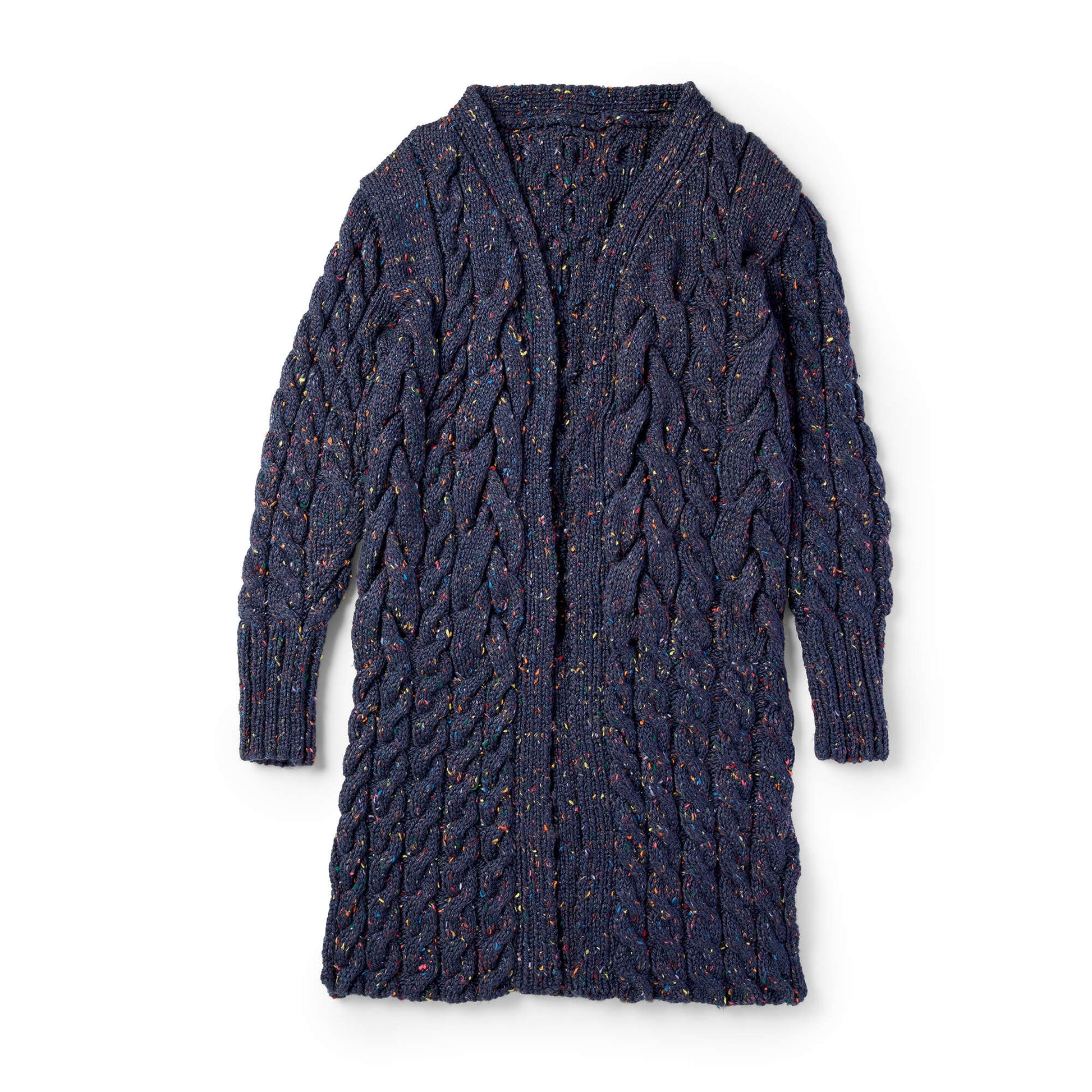 Free Patons Winding Ropes Cable Coatigan Knitting Pattern | Yarnspirations
