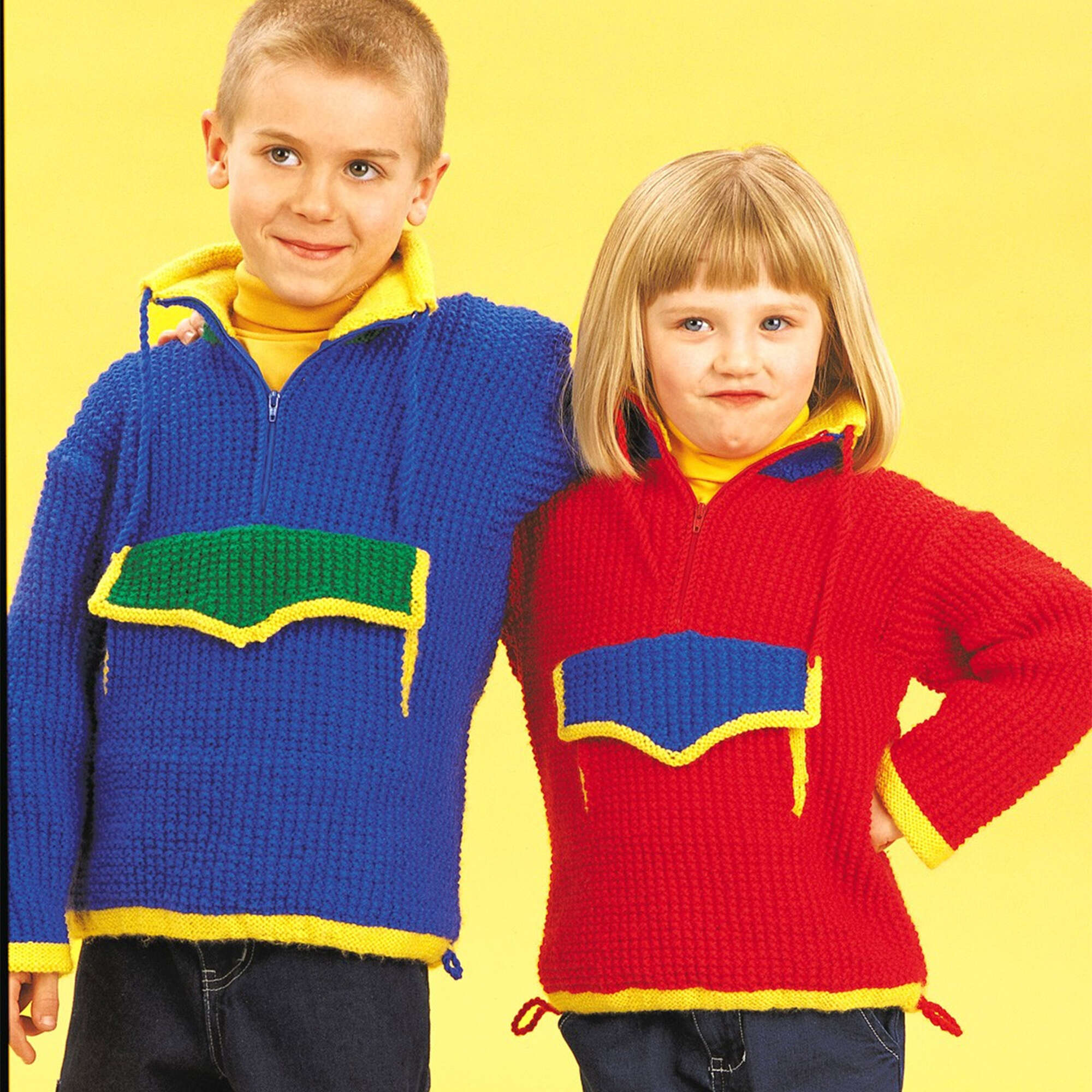 Free Easy Patons Sporty Zip Neck Knitting Pattern | Yarnspirations