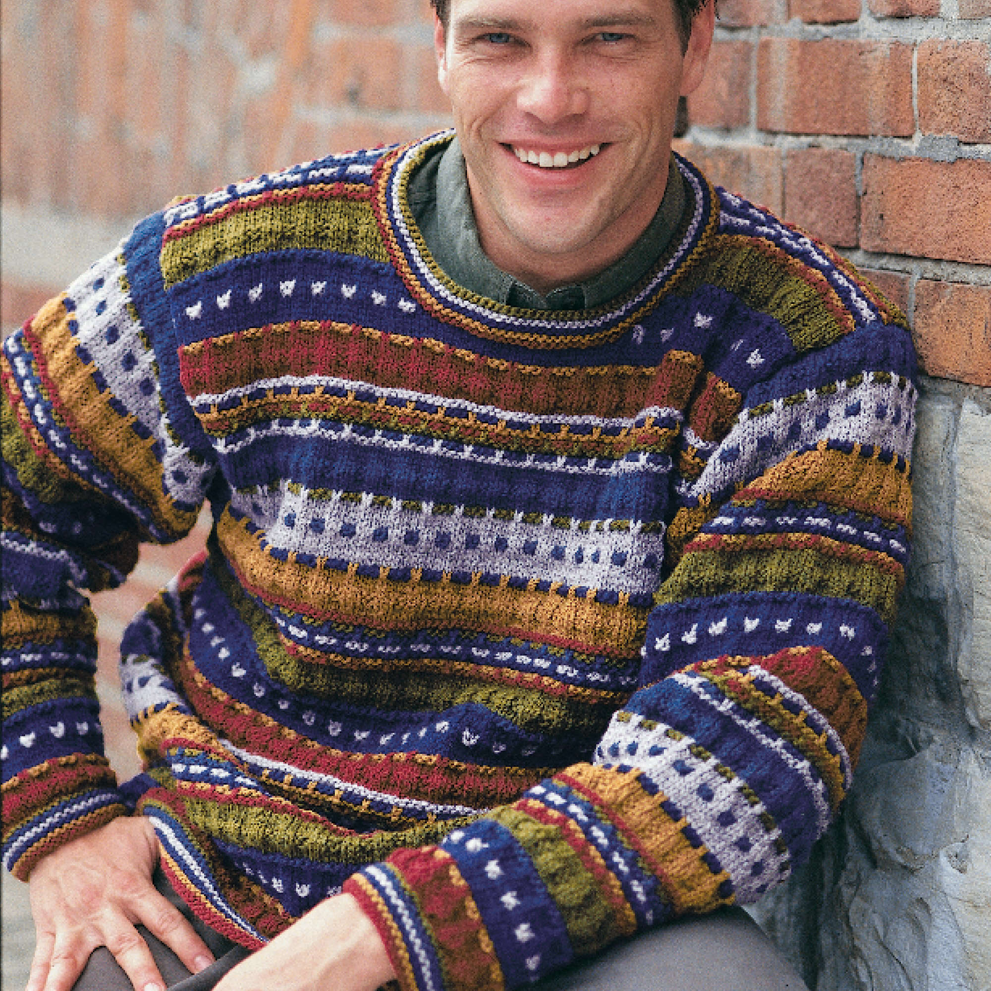 Free Easy Patons Stripes & Checks Knitting Pattern | Yarnspirations