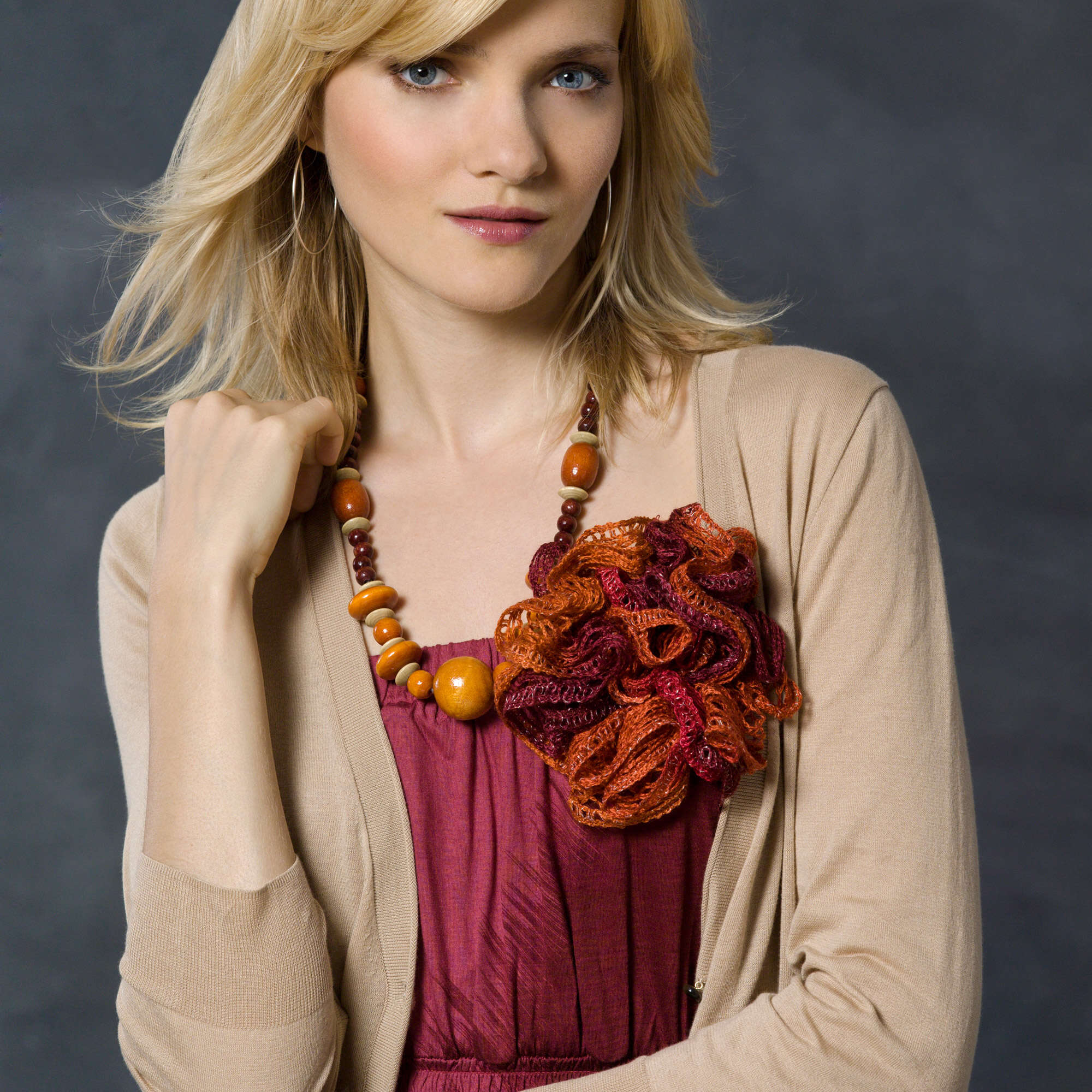 Free Beginner Red Heart Ruffly Big Bloom Accessory Crochet Pattern ...