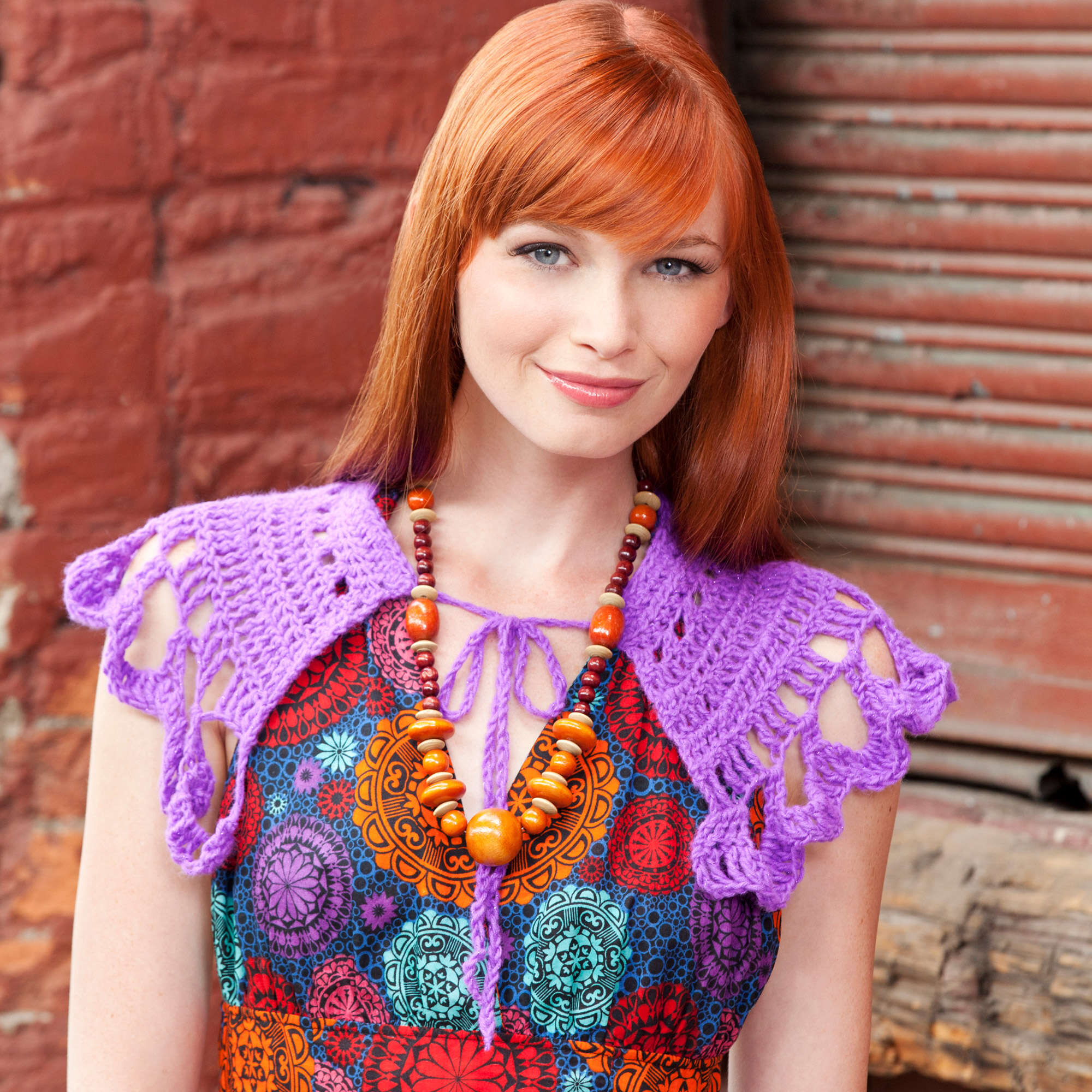 Free Easy Red Heart Mini Capelet Crochet Pattern | Yarnspirations