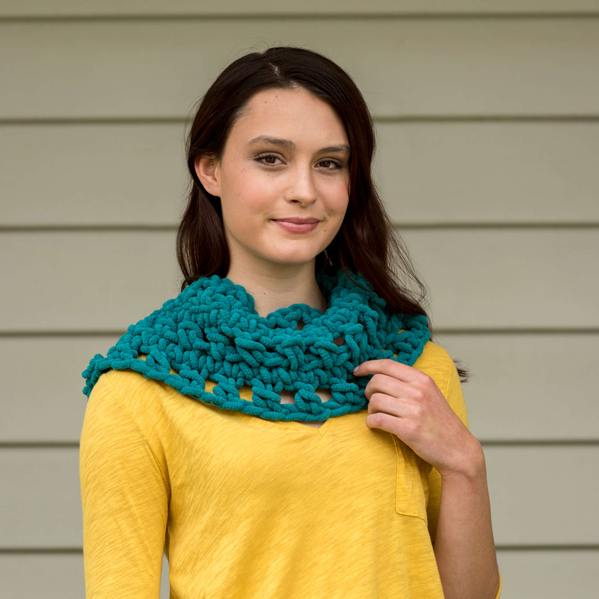 Free Easy Red Heart Chic & Charming Cowl Crochet Pattern | Yarnspirations