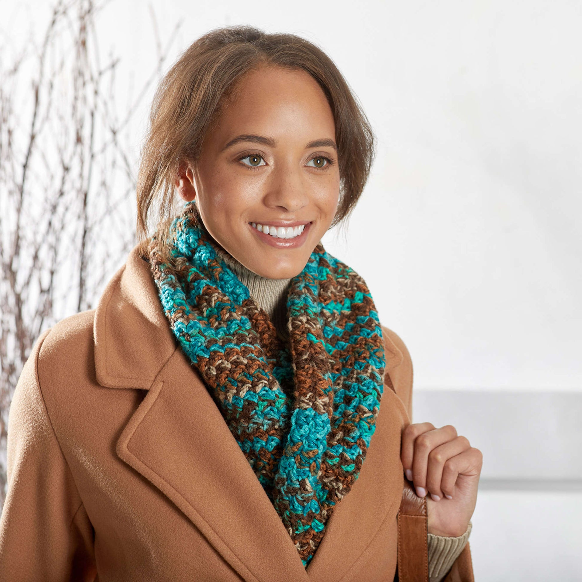 Free Beginner Red Heart Long & Twisted Cowl Crochet Pattern ...