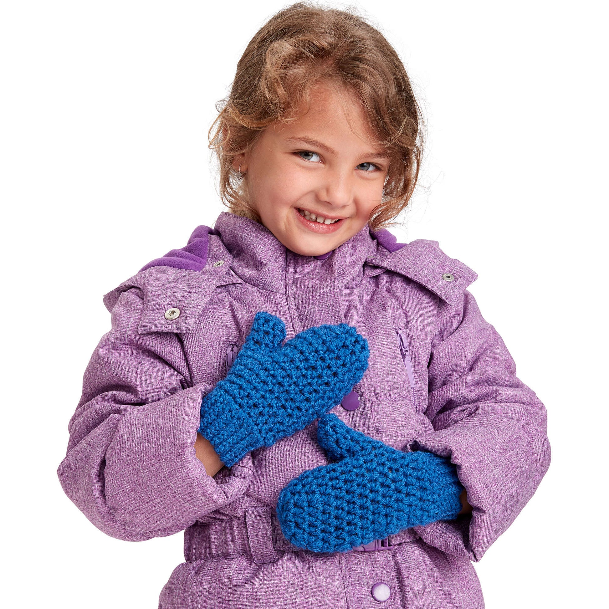 Free Easy Red Heart Family Size Mittens Crochet Pattern | Yarnspirations