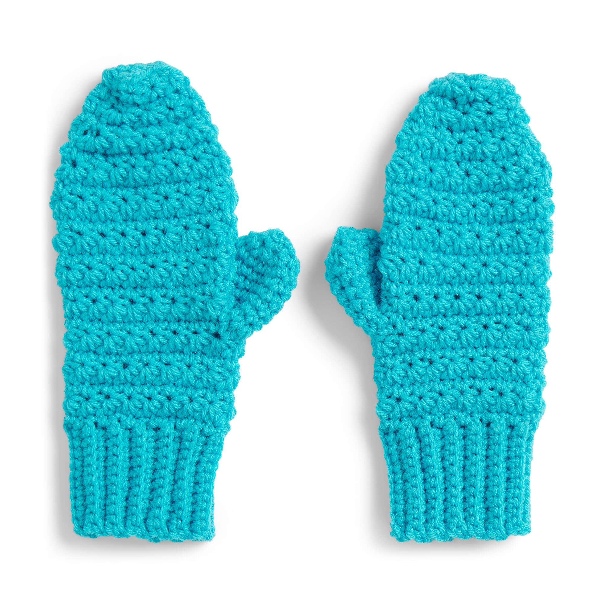 Free Red Heart Textured Mittens Crochet Pattern | Yarnspirations