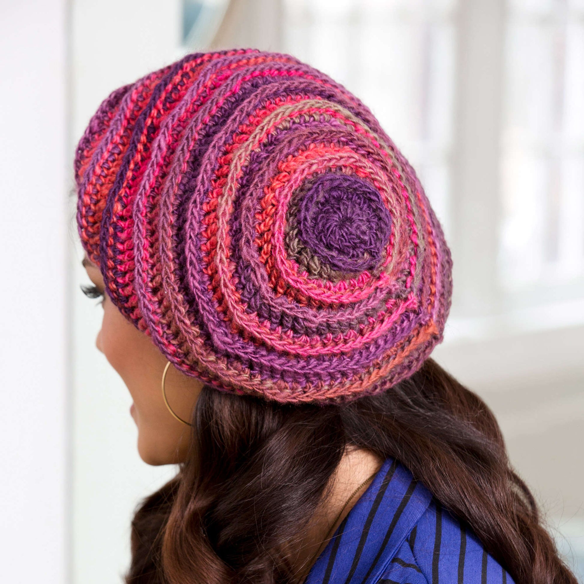 Free Easy Red Heart Slouchy Beanie Crochet Pattern | Yarnspirations