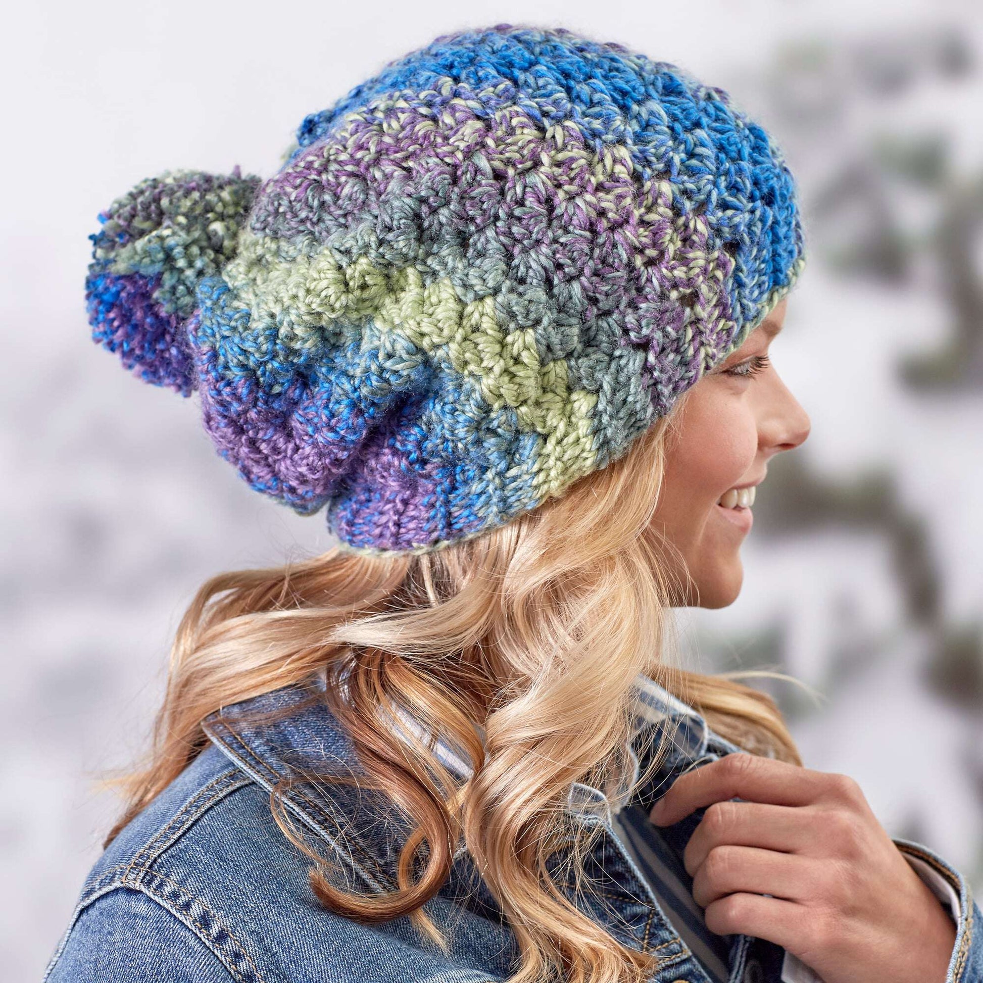 Free Easy Red Heart Seemingly Slouchy Hat Crochet Pattern | Yarnspirations