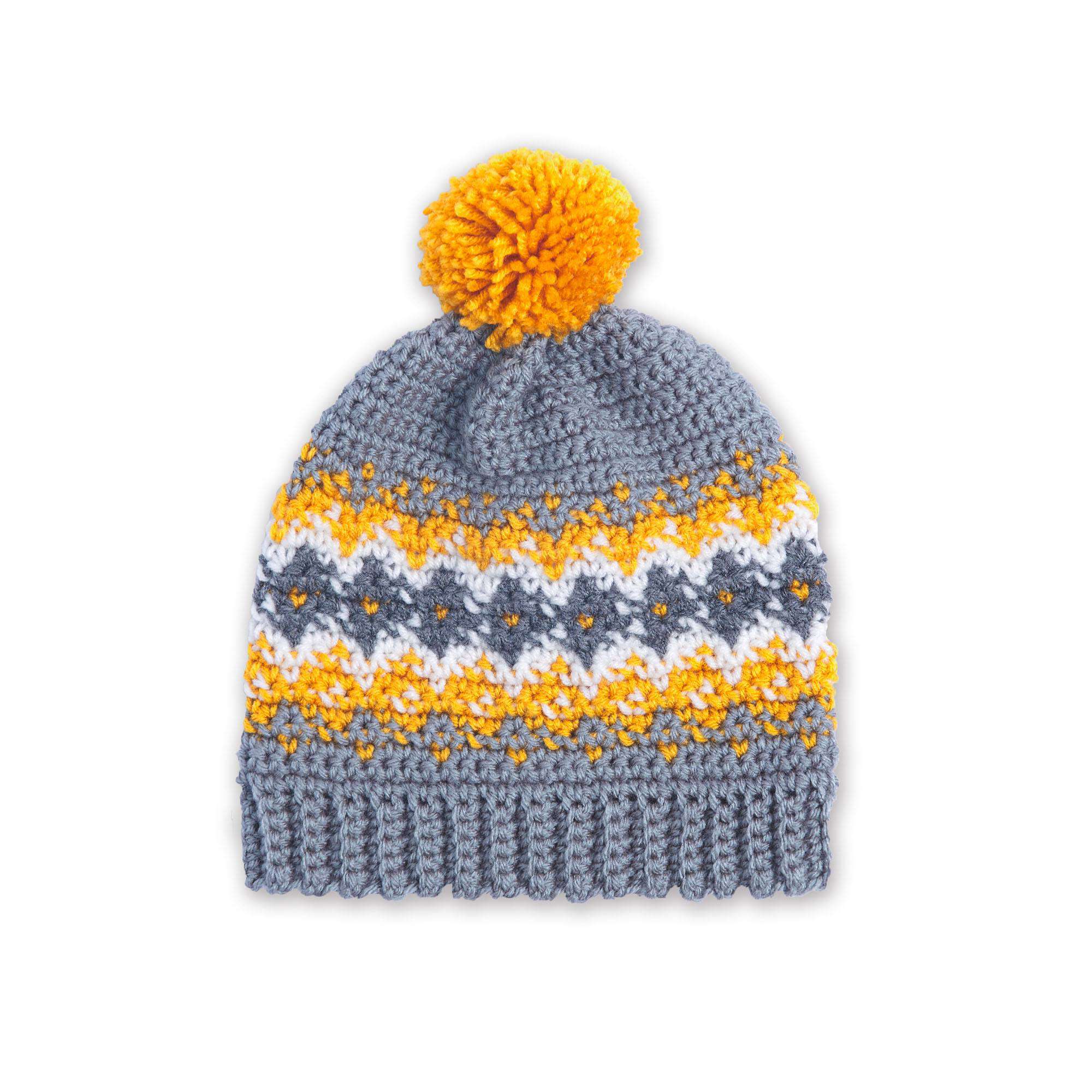 Free Red Heart Colorwork Family Hats Crochet Pattern | Yarnspirations