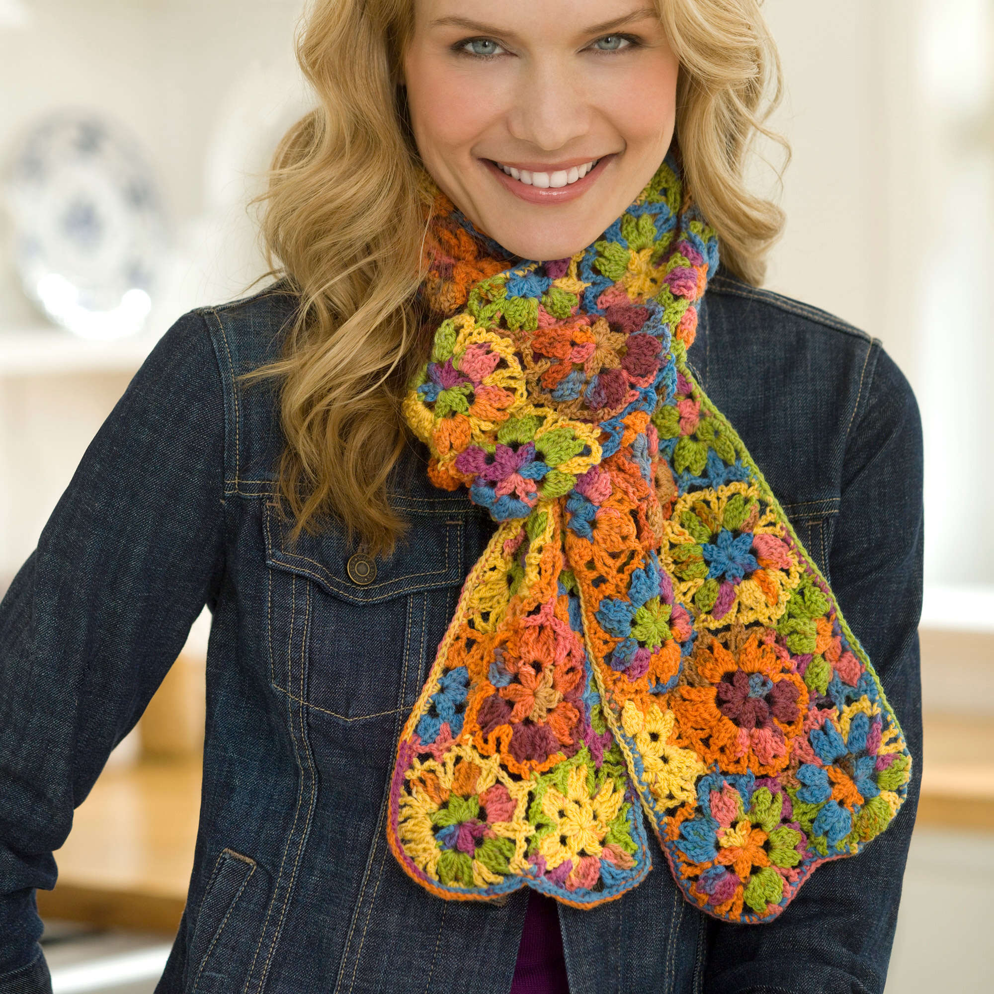 Free Red Heart Multi Motif Scarf Crochet Pattern | Yarnspirations