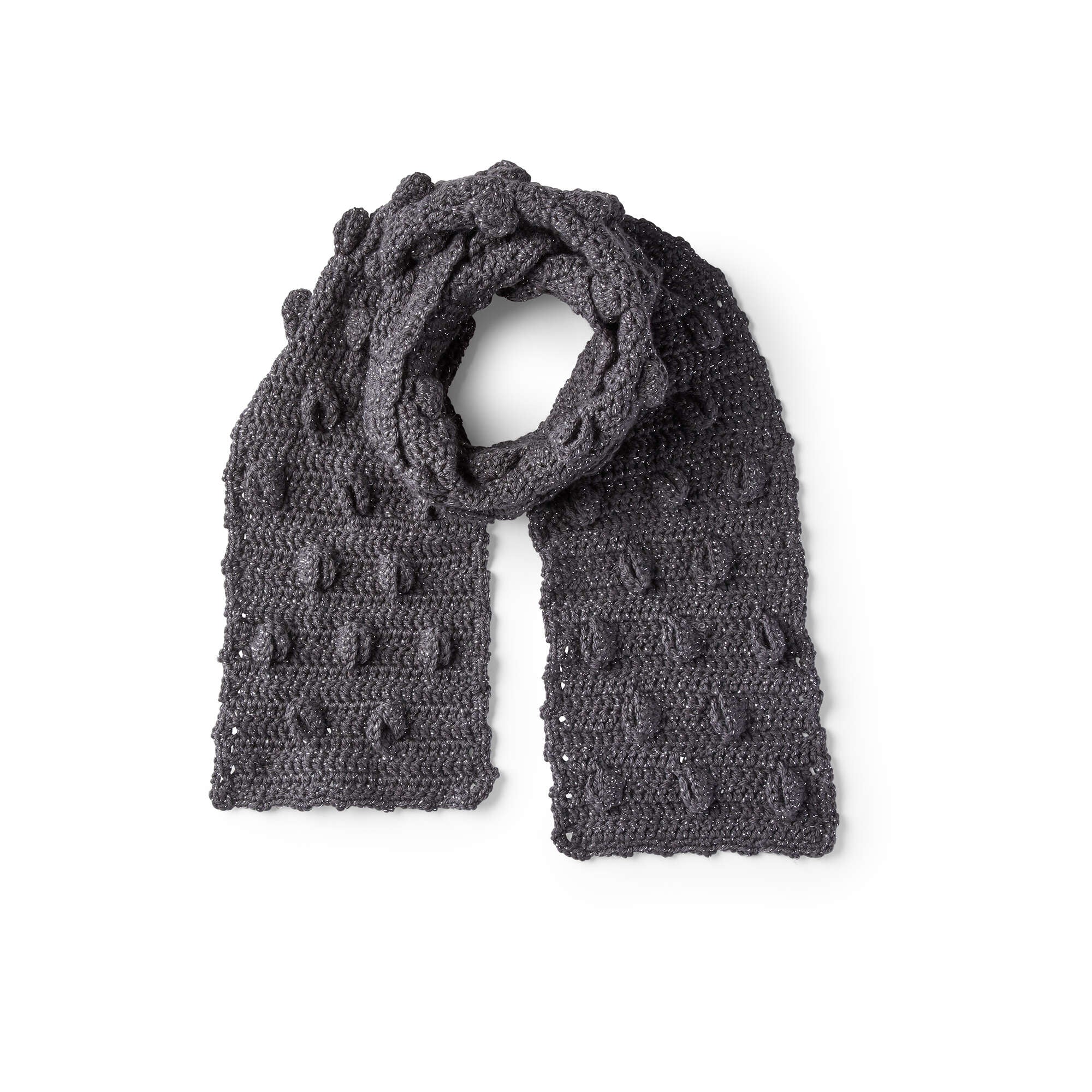 Free Easy Red Heart Half Moon Scarf Crochet Pattern | Yarnspirations