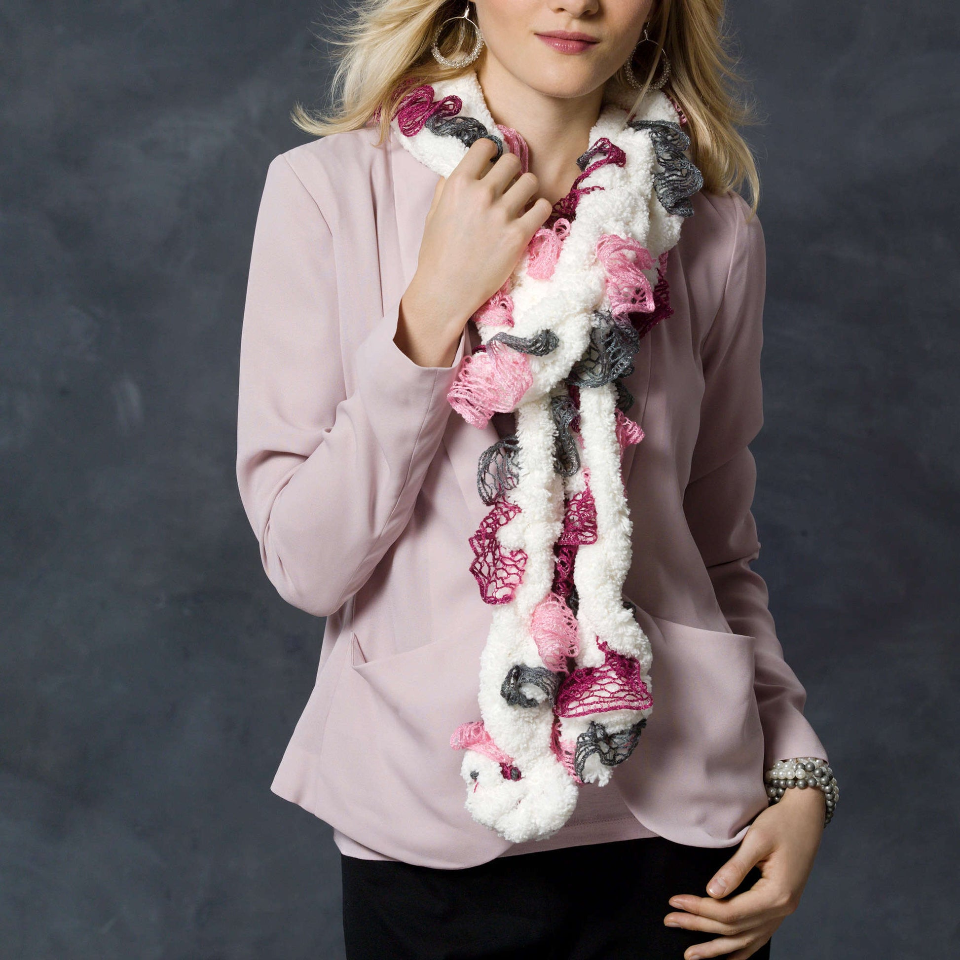 Free Beginner Red Heart Crochet-and-Braid Scarf Crochet Pattern ...