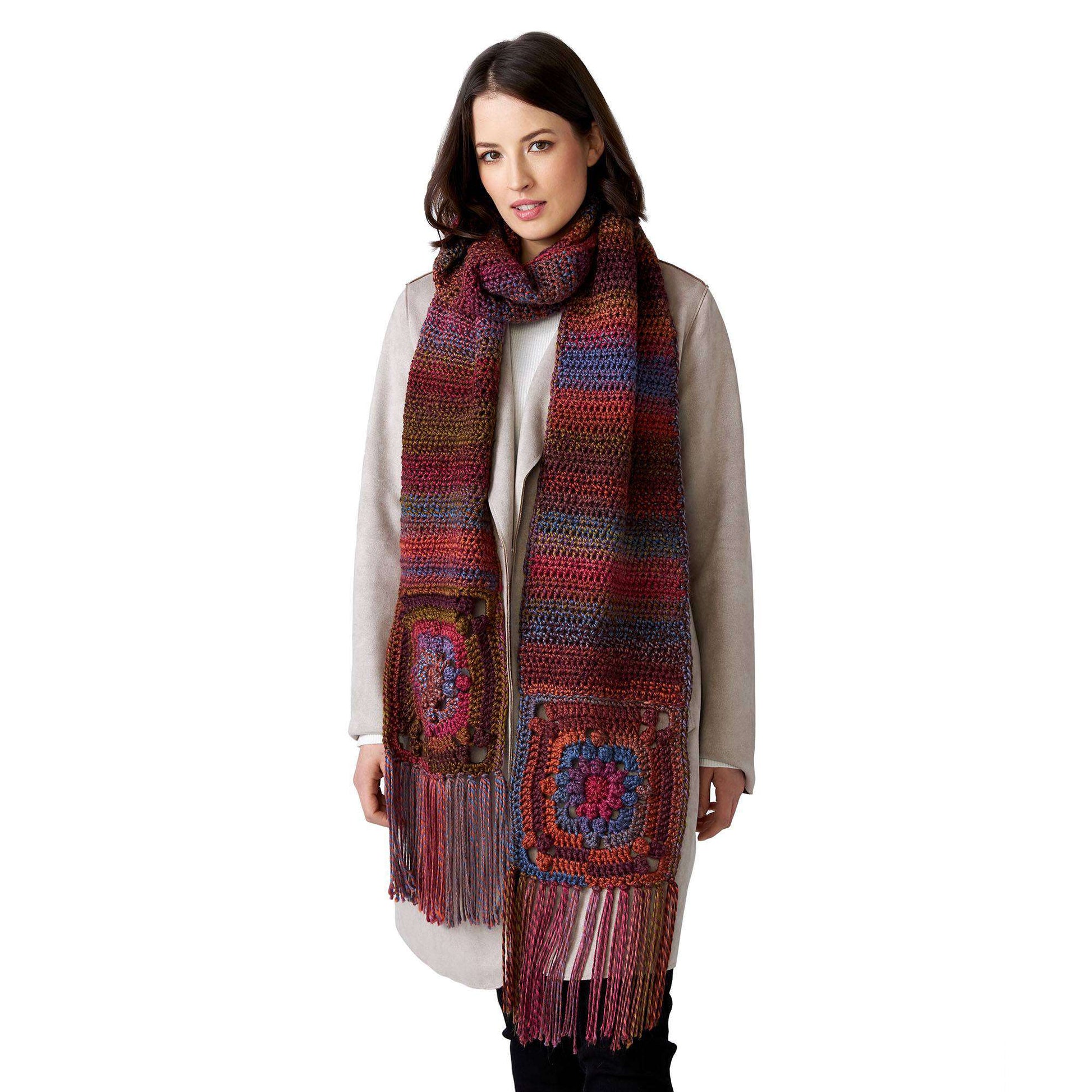 Free Easy Red Heart Radiant Ends Scarf Crochet Pattern | Yarnspirations