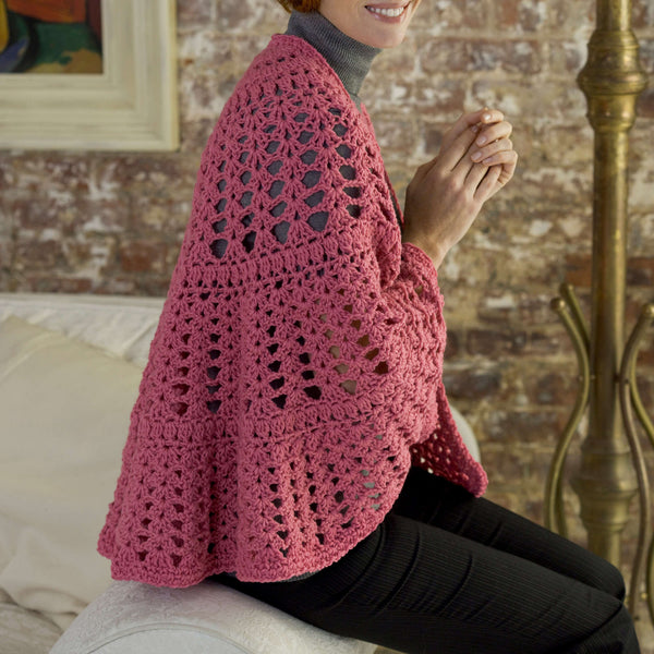 Free Easy Red Heart Be a Friend Shawl Crochet Pattern | Yarnspirations