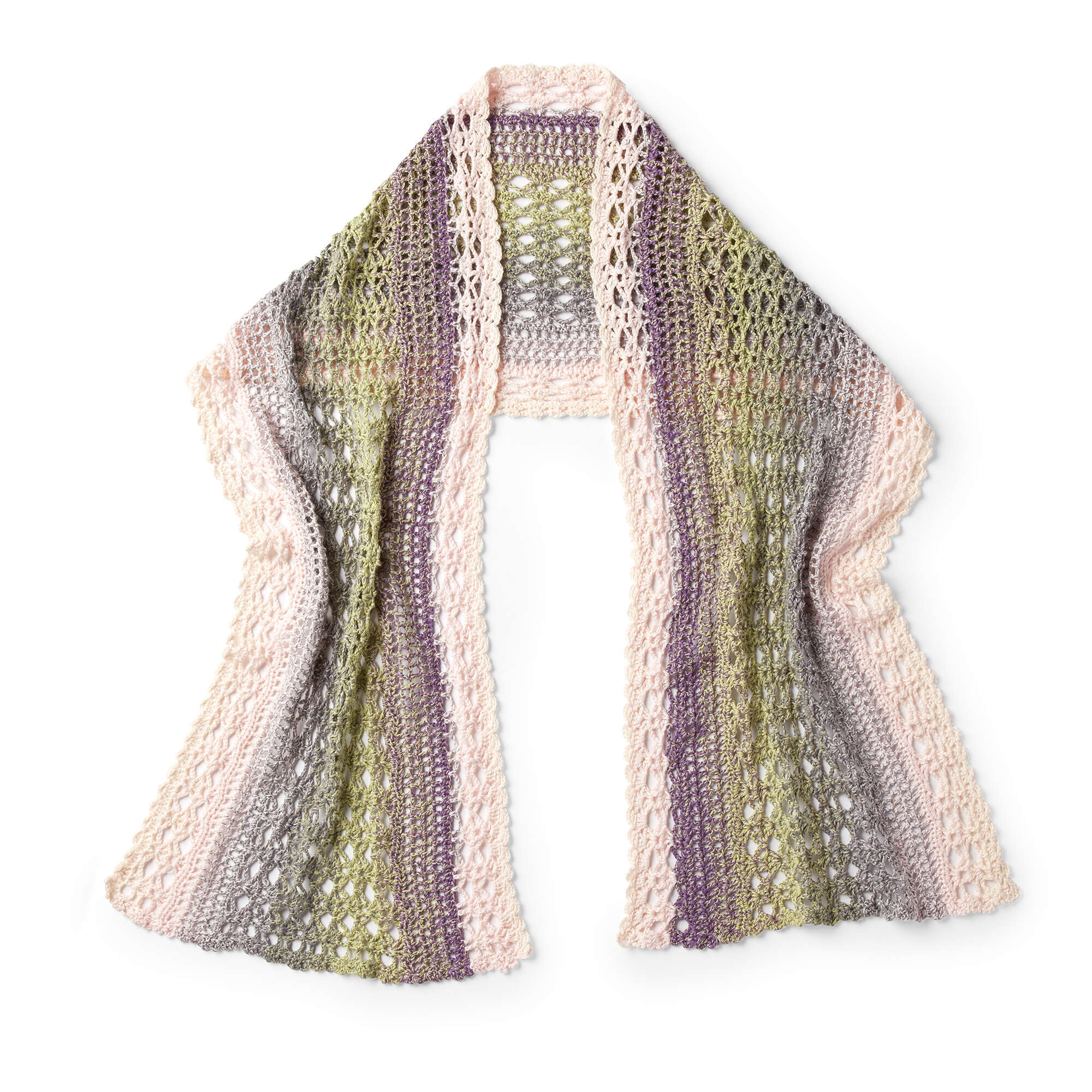 Free Red Heart Delicate Shells Shawl Crochet Pattern | Yarnspirations