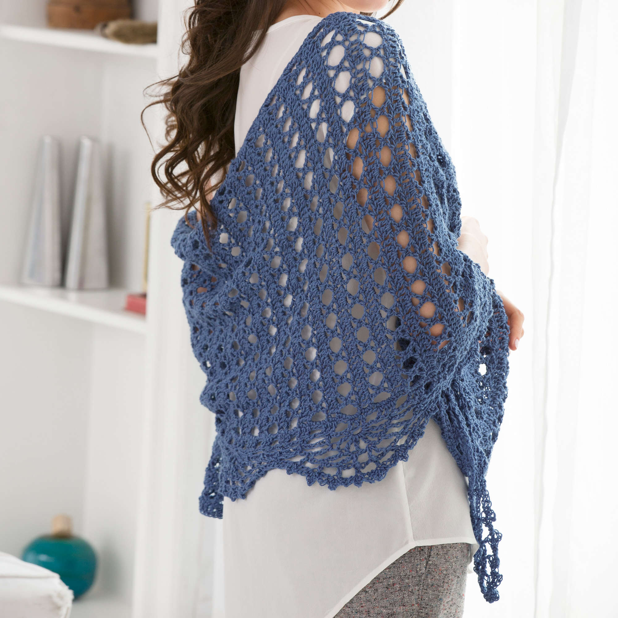Free Red Heart Quick Weekend Shawl Crochet Pattern | Yarnspirations