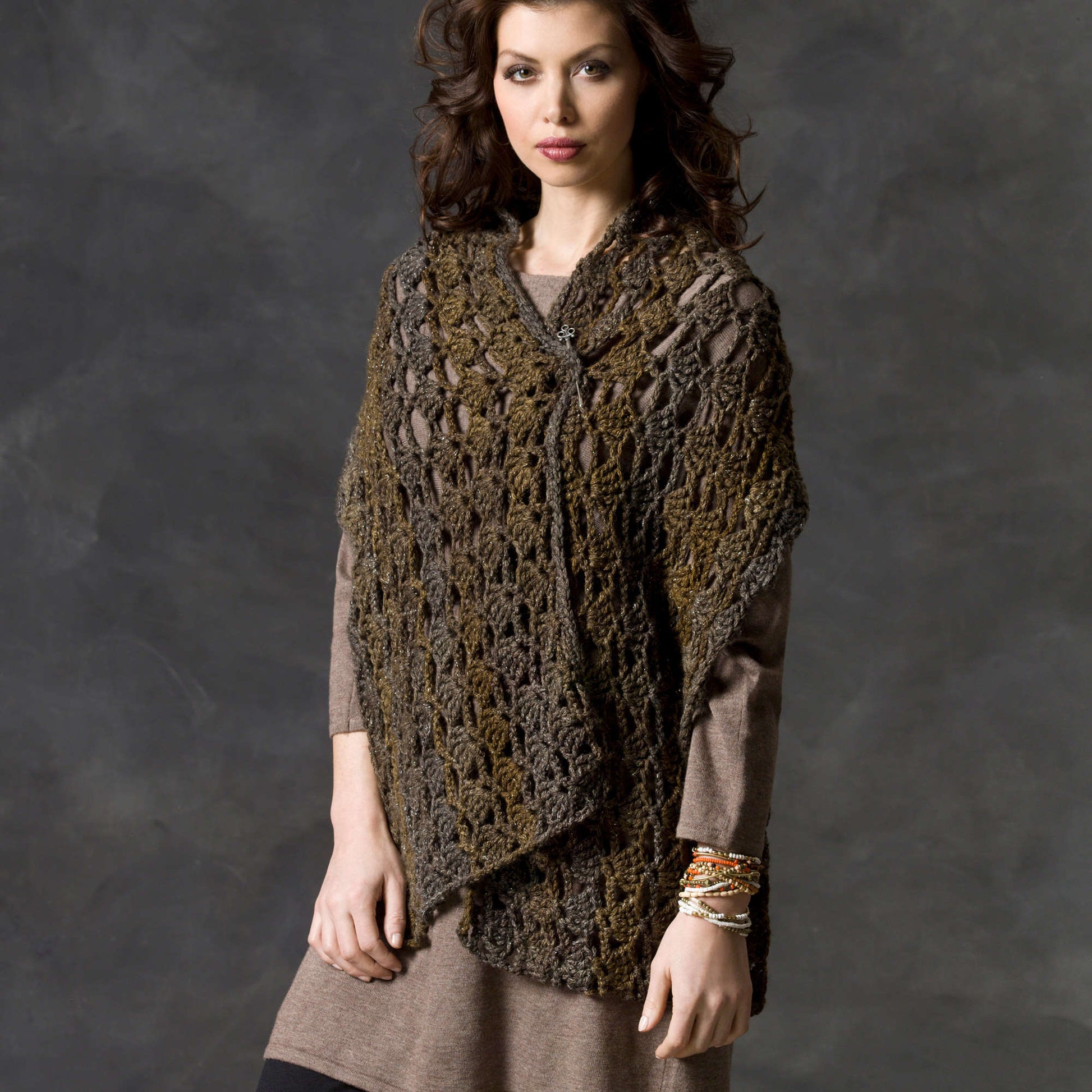 Free Easy Red Heart Relaxed Wrap Crochet Pattern | Yarnspirations