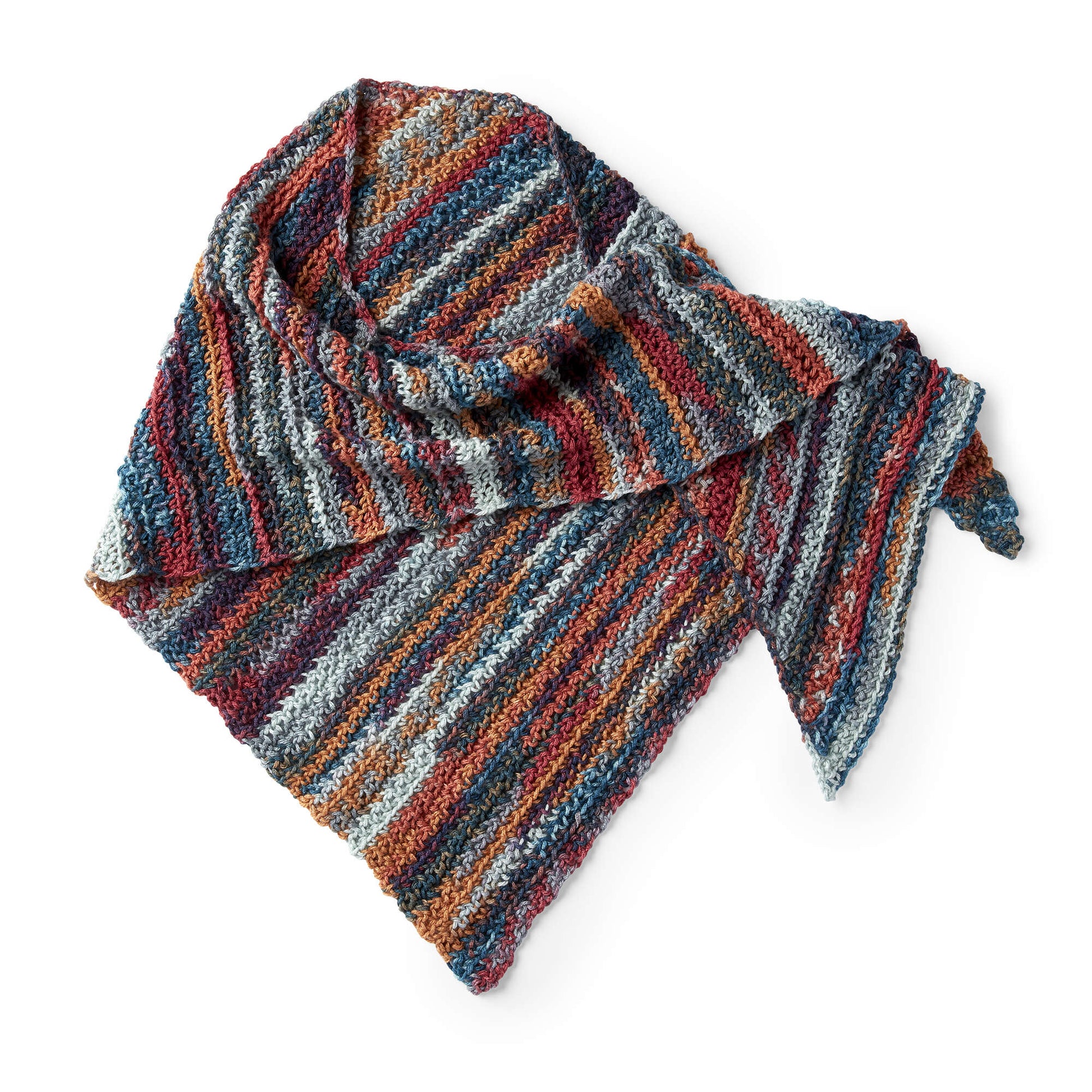 Free Easy Red Heart Sedona Sunset Shawl Crochet Pattern | Yarnspirations