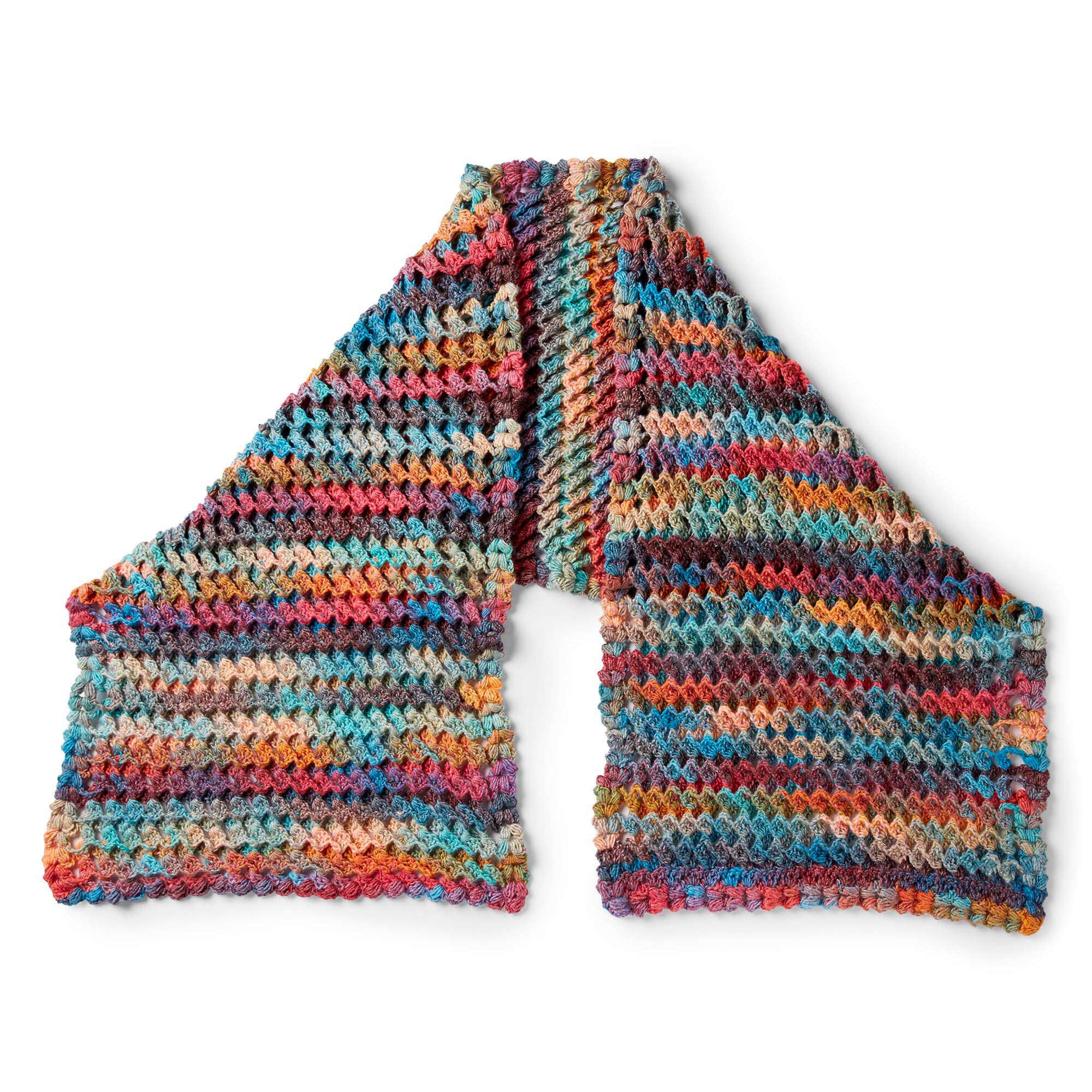 Free Easy Red Heart Turkish Stitch Shawl Crochet Pattern | Yarnspirations