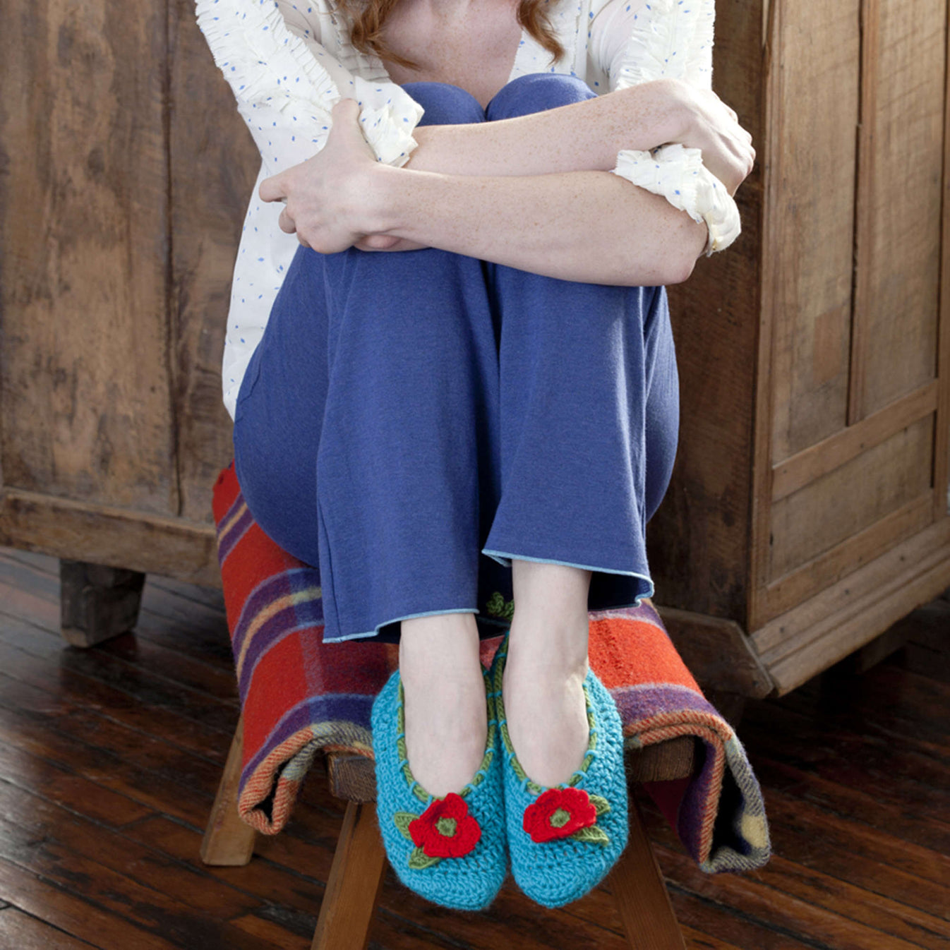 Red Heart Cottage Slippers | Yarnspirations